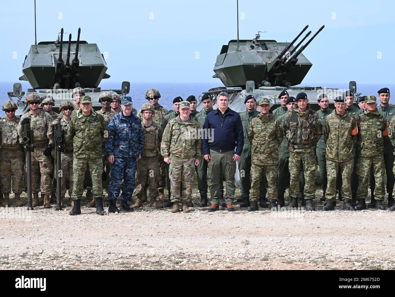 Croatian President Zoran Milanović and Colonel General Boris Šerić ...