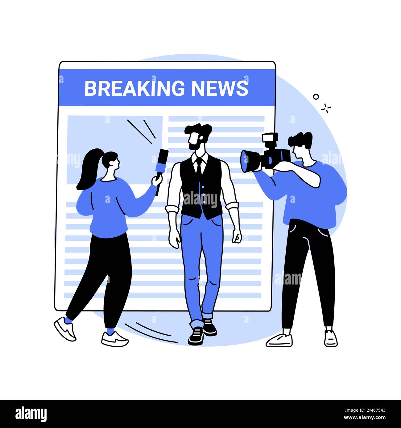 Yellow press abstract concept vector illustration. Yellow journalism ...