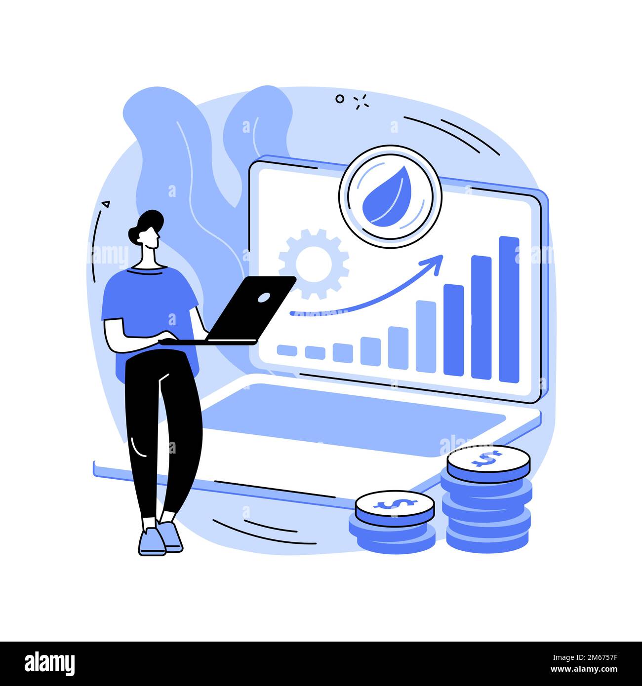 Sustainable business abstract concept vector illustration ...