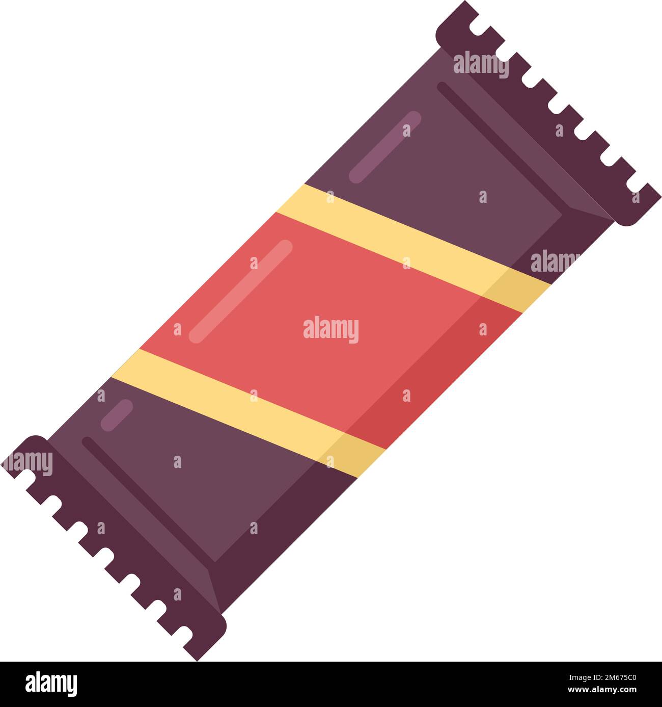 Breakfast snack bar icon flat vector. Energy food. Protein pack ...