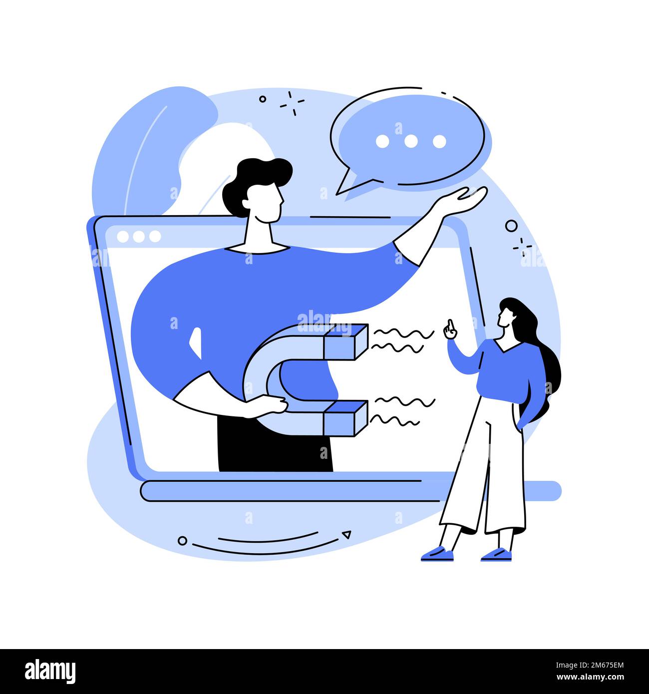 Word of mouth marketing abstract concept vector illustration. Word of ...