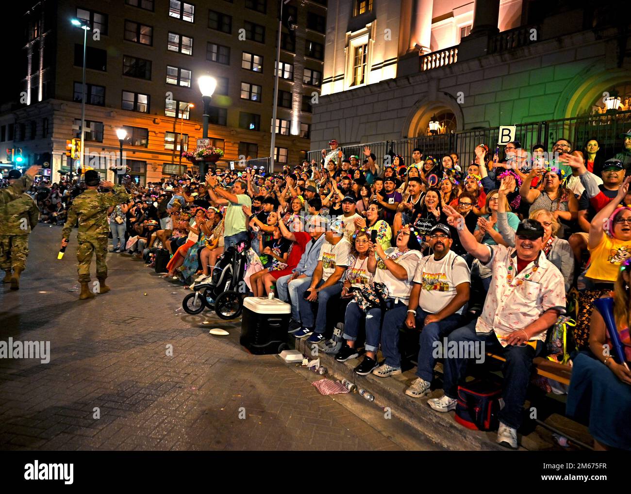 Crowds in San Antonio greet Reserve Citizen Airmen along the Fiesta ...