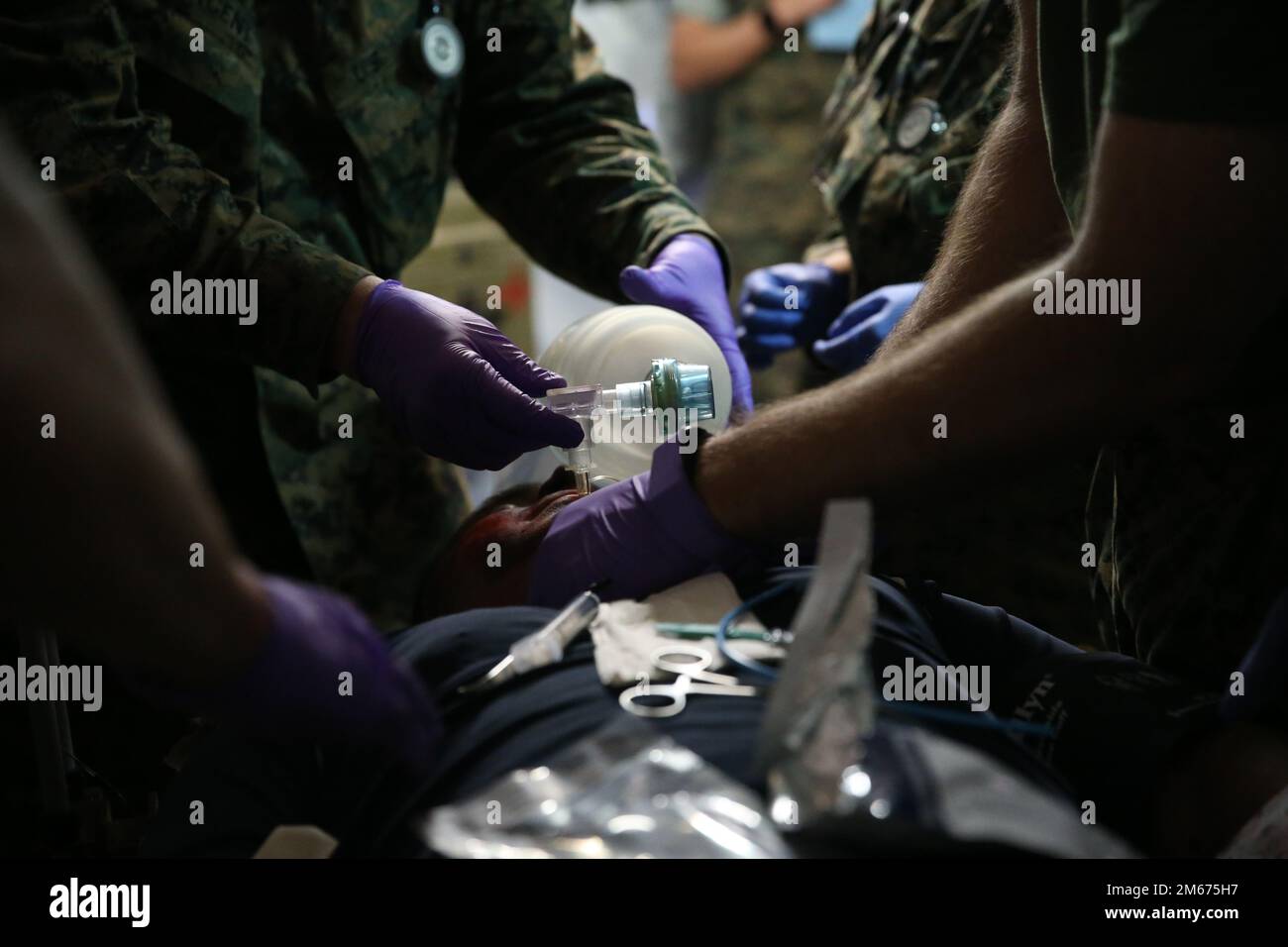 U.S. Sailors with 1st Medical Battalion, 1st Marine Logistics Group, I ...