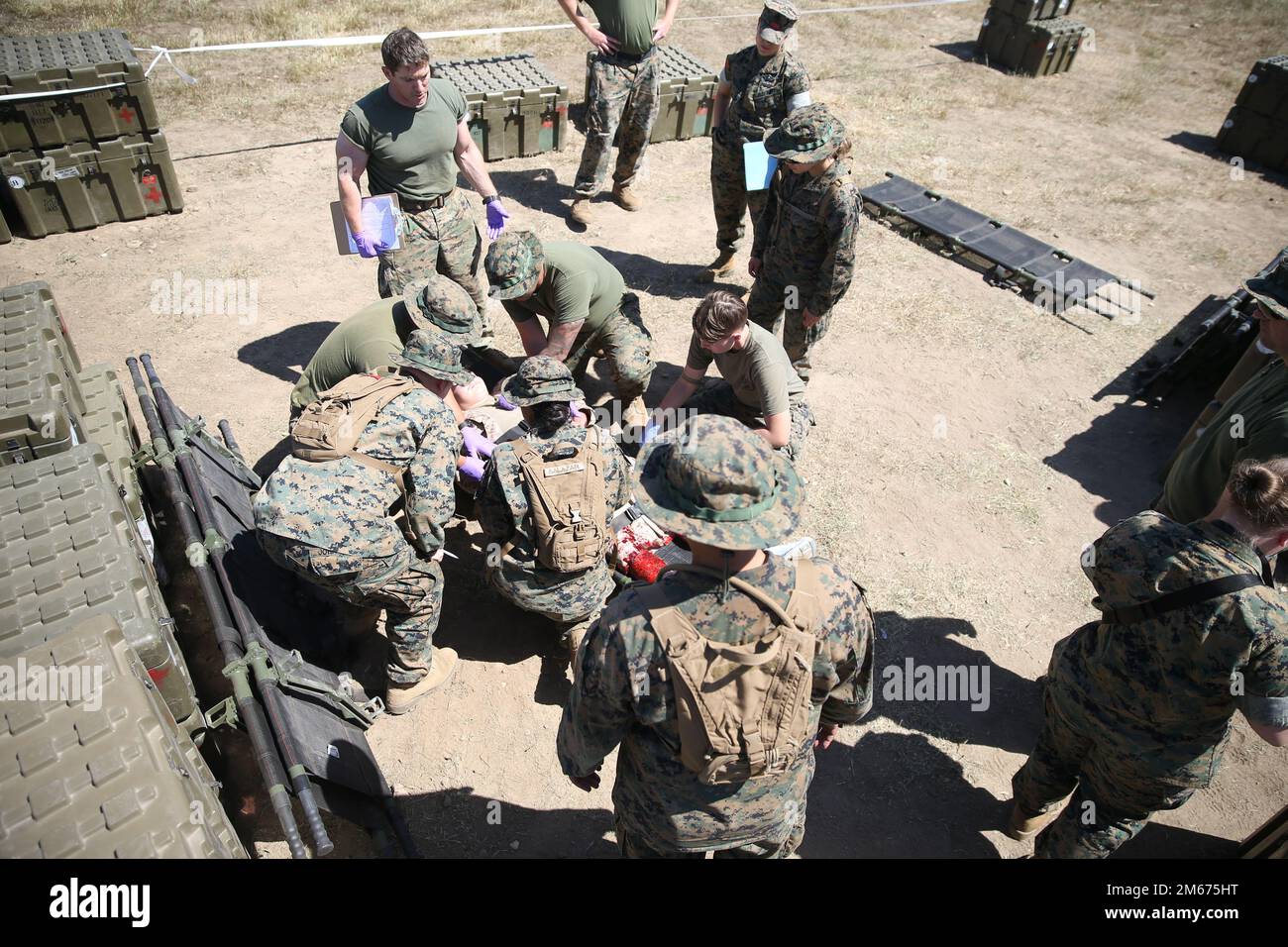 U.S. Sailors with 1st Medical Battalion, 1st Marine Logistics Group, I ...