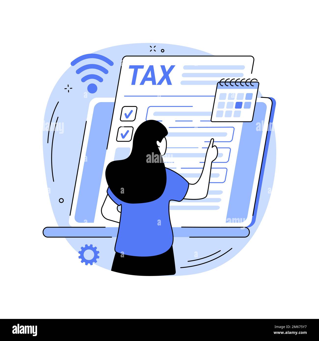 Tax filing online service abstract concept vector illustration. Tax ...