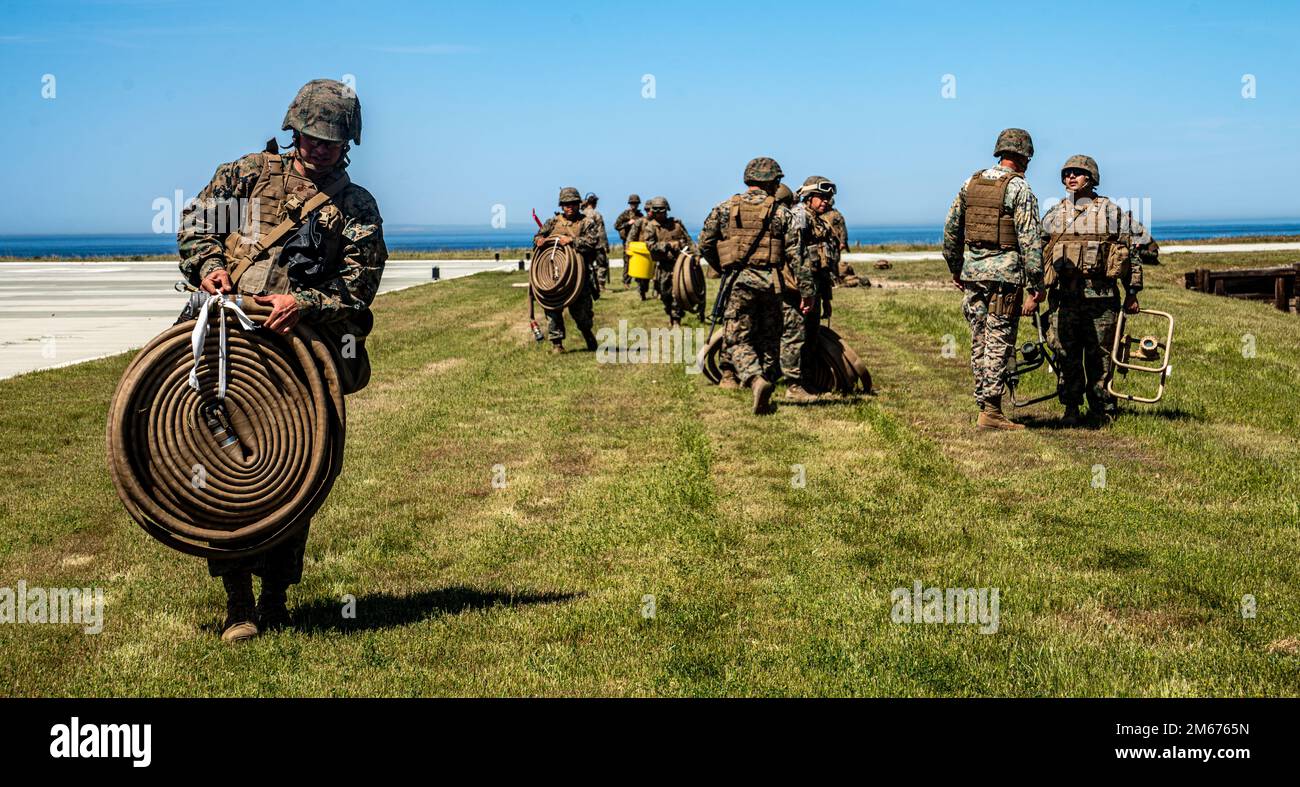 U.S. Reserve Marines with Marine Wing Support Squadron (MWSS) 473, 4th ...