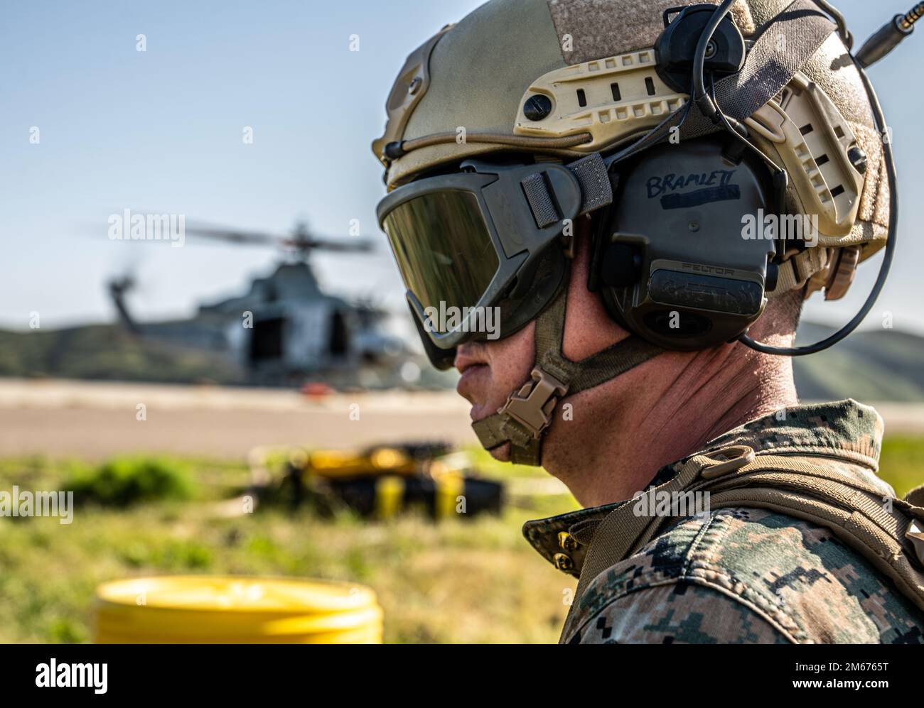 A Reserve Marine with Marine Wing Support Squadron (MWSS) 473, 4th ...