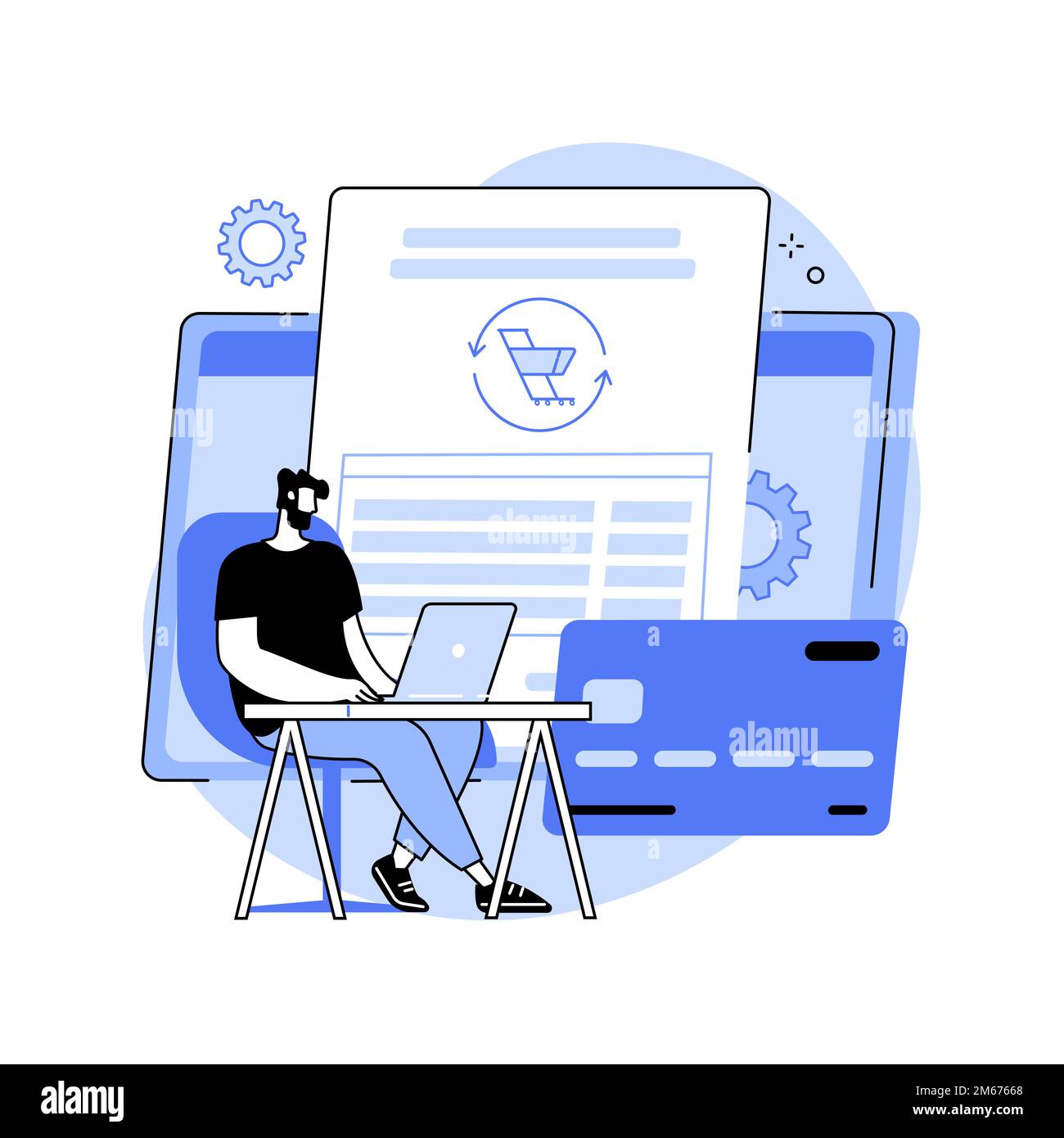 Pending payment abstract concept vector illustration. Money on hold ...