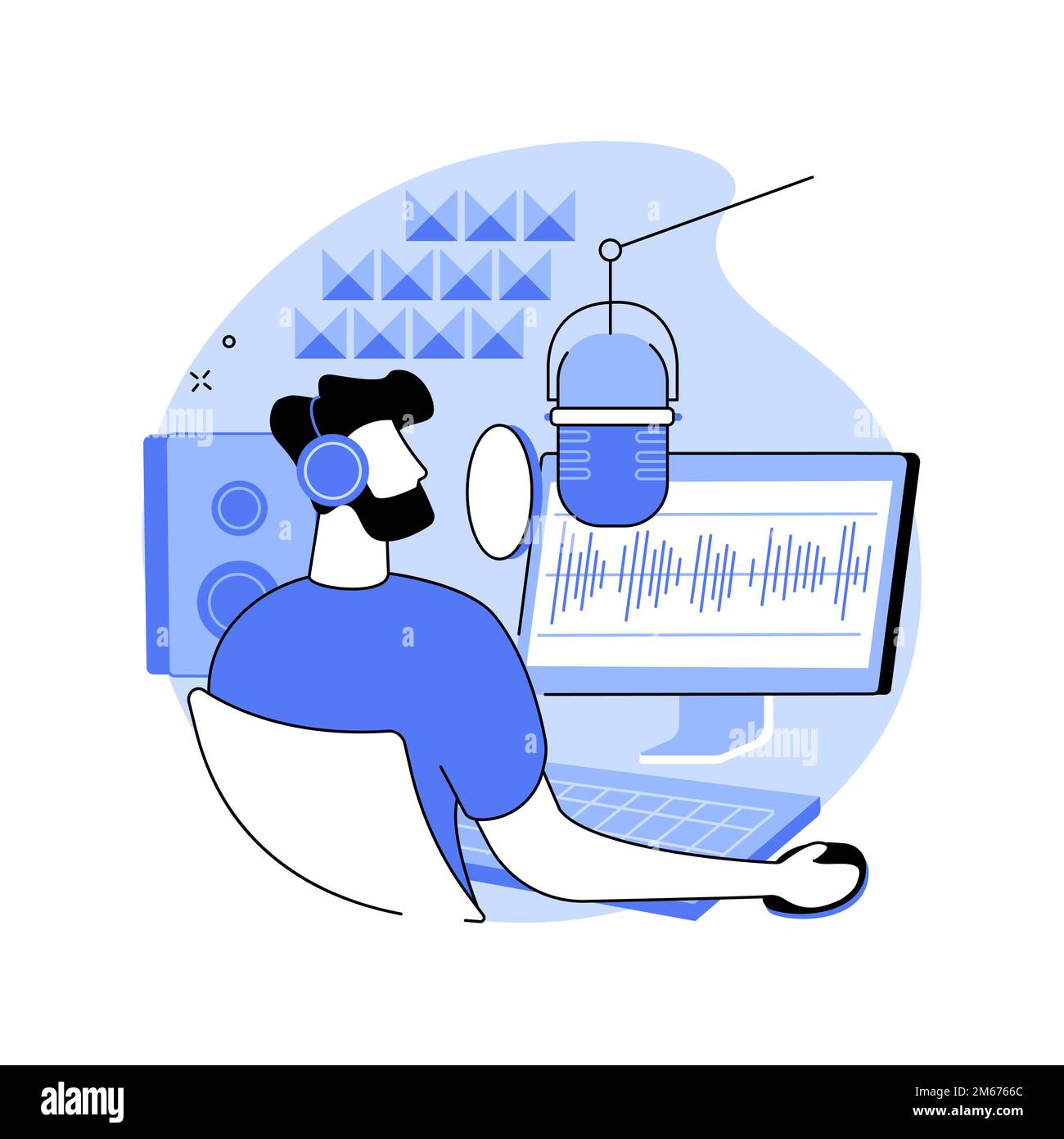 Voice over services abstract concept vector illustration. Voice over ...