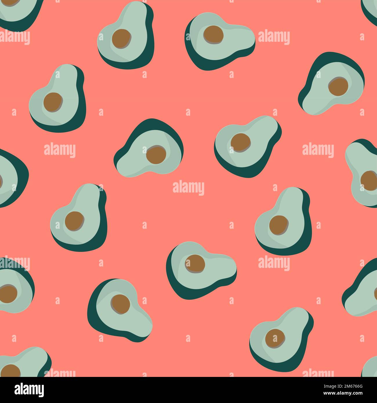 Avocados on pink seamless pattern background vector Stock Vector Image ...