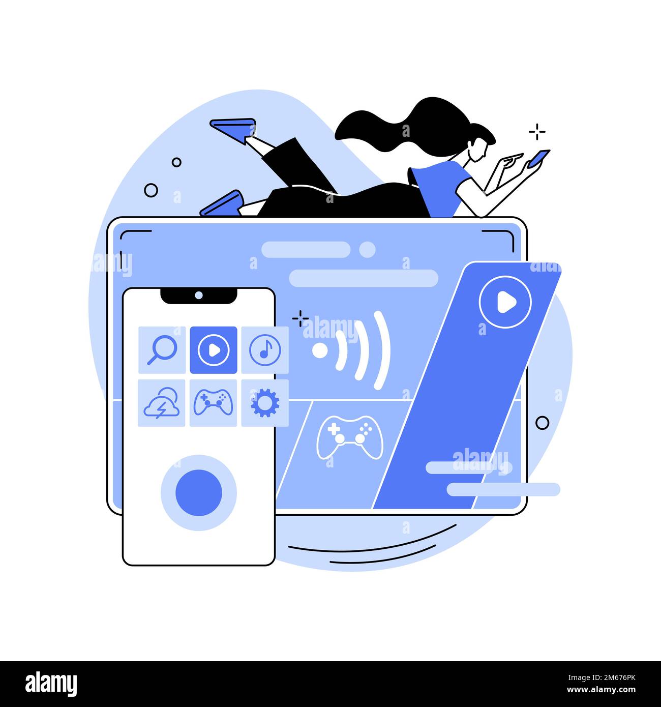 SmartTV technology abstract concept vector illustration. Internet ...