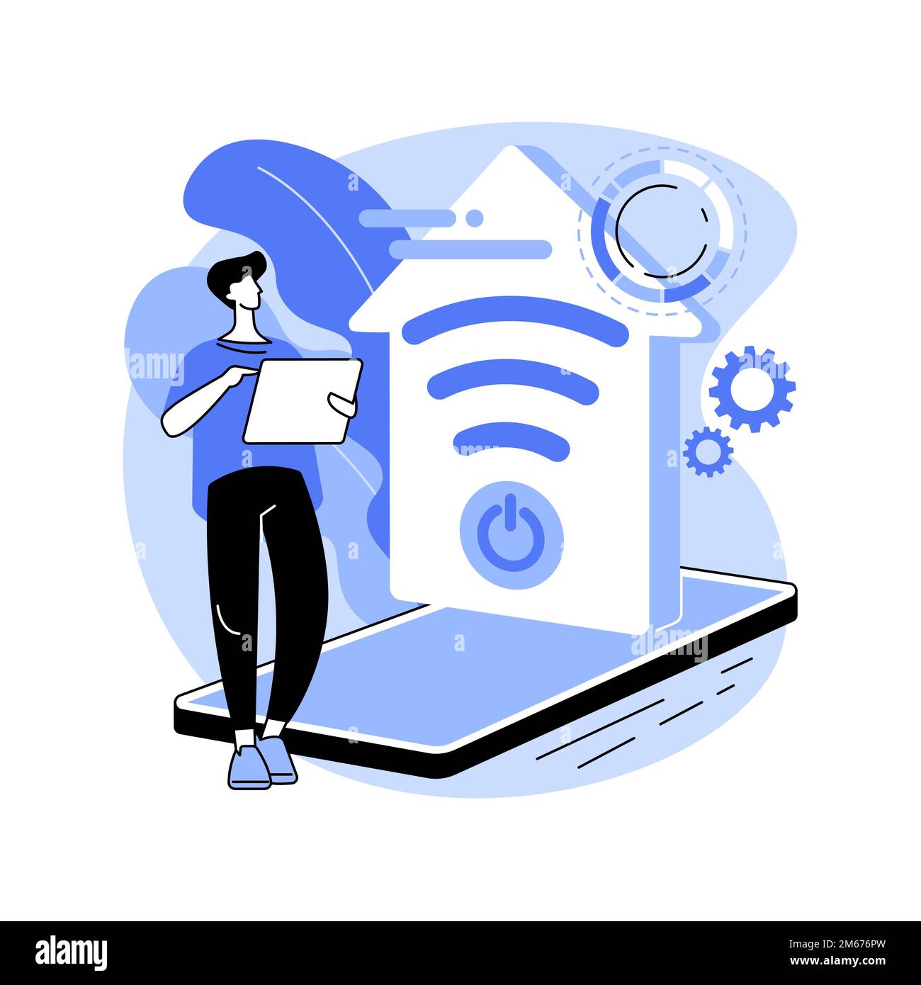 Smart home 2.0 abstract concept vector illustration. next generation ...