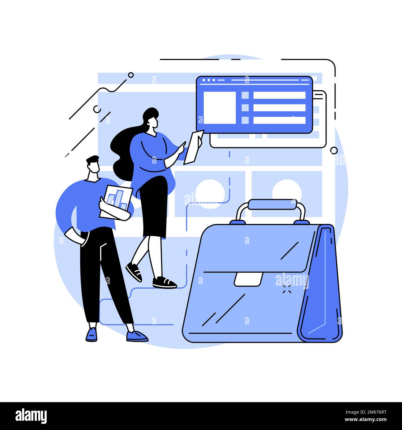 Corporate website abstract concept vector illustration. Official ...