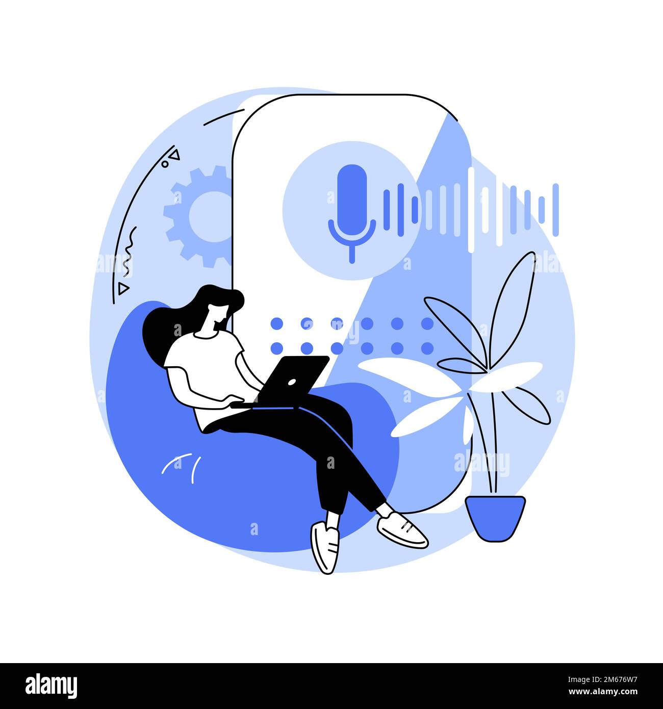 Smart speaker abstract concept vector illustration. Voice-activated ... Smart speaker abstract concept vector illustration. Voice-activated ...