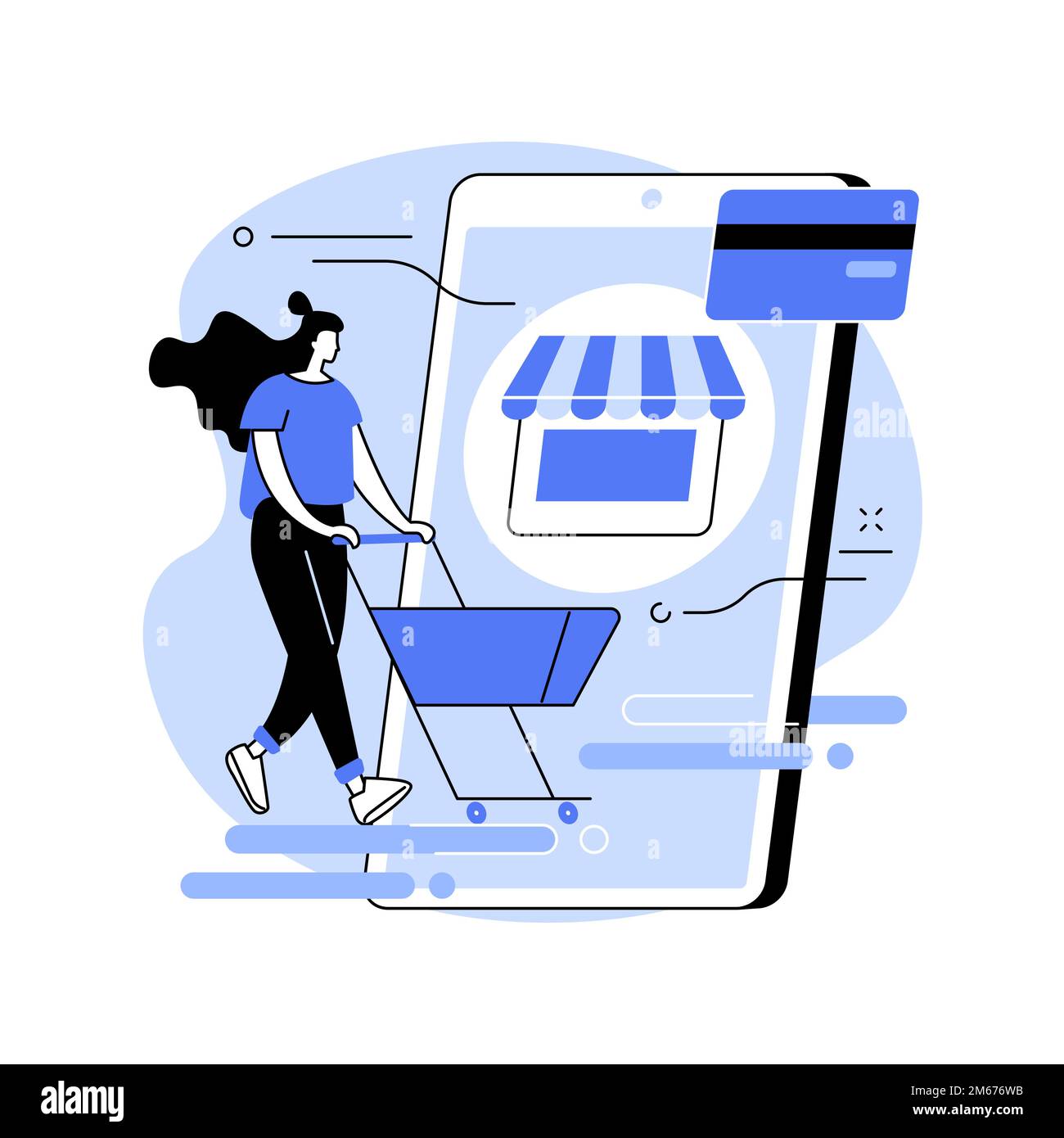 Online shopping abstract concept vector illustration. E-commerce ...