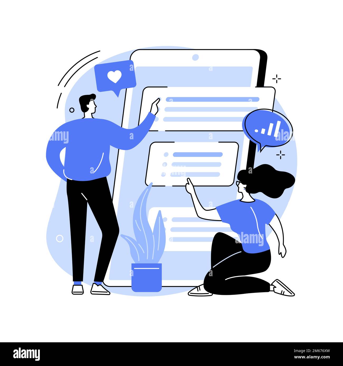 Online survey abstract concept vector illustration. Internet ...