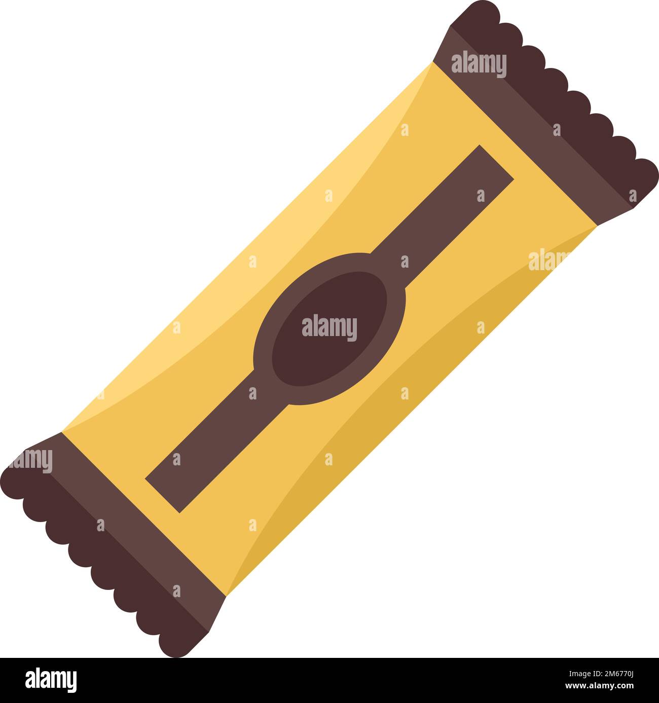 Sachet snack bar icon flat vector. Protein energy. Granola food ...