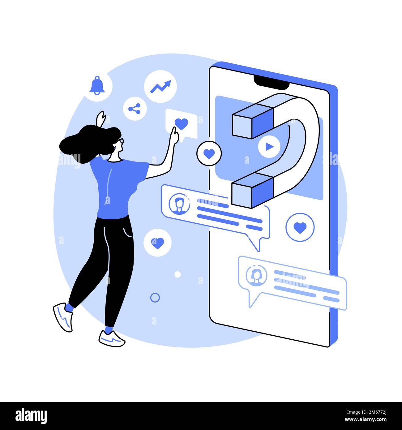 Viral content abstract concept vector illustration. Internet meme ...