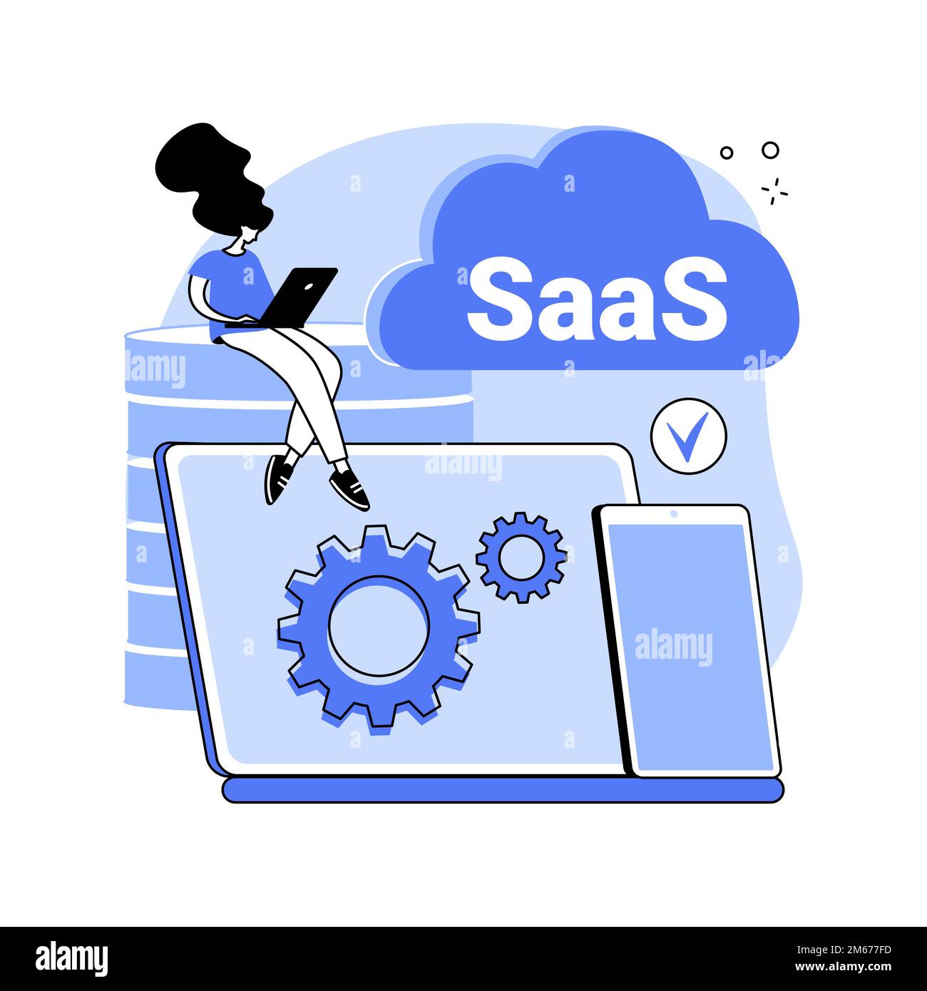 Saas Technology Abstract Concept Vector Illustration Software As A