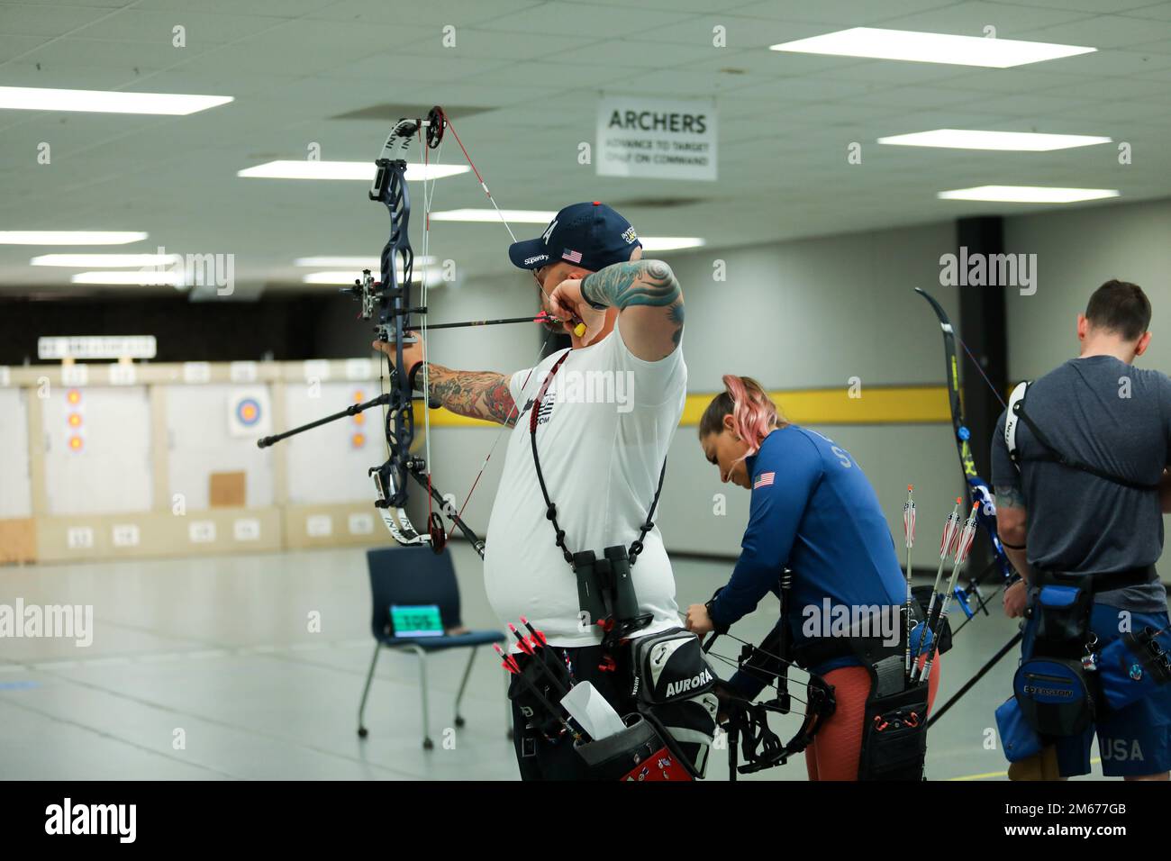 The Archery Team works on their archery skills during the Invictus ...