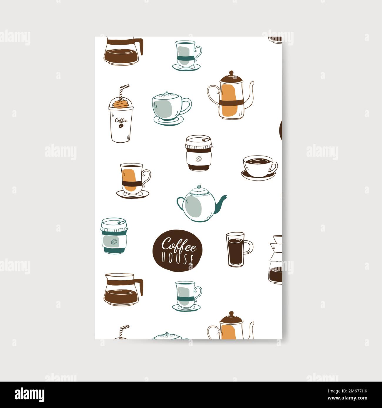 Cafe and coffee house pattern vector Stock Vector Image & Art - Alamy