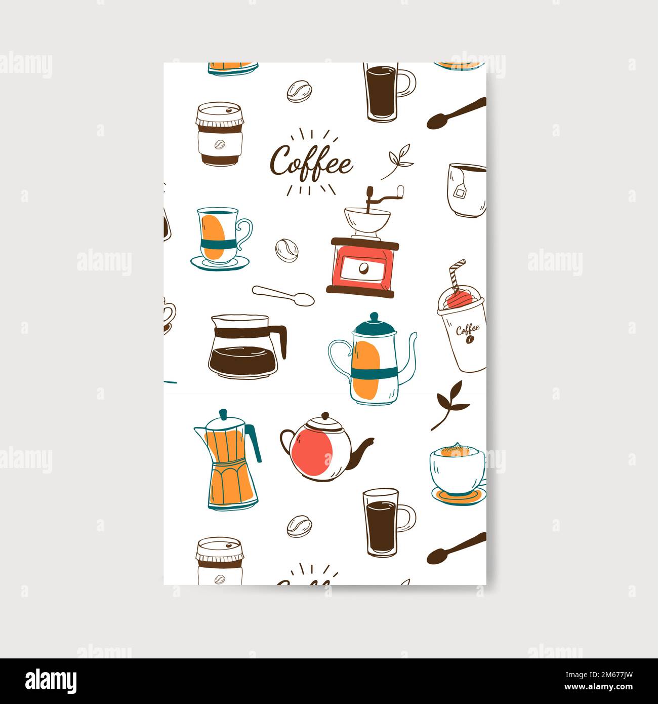 Cafe and coffee house pattern vector Stock Vector Image & Art - Alamy