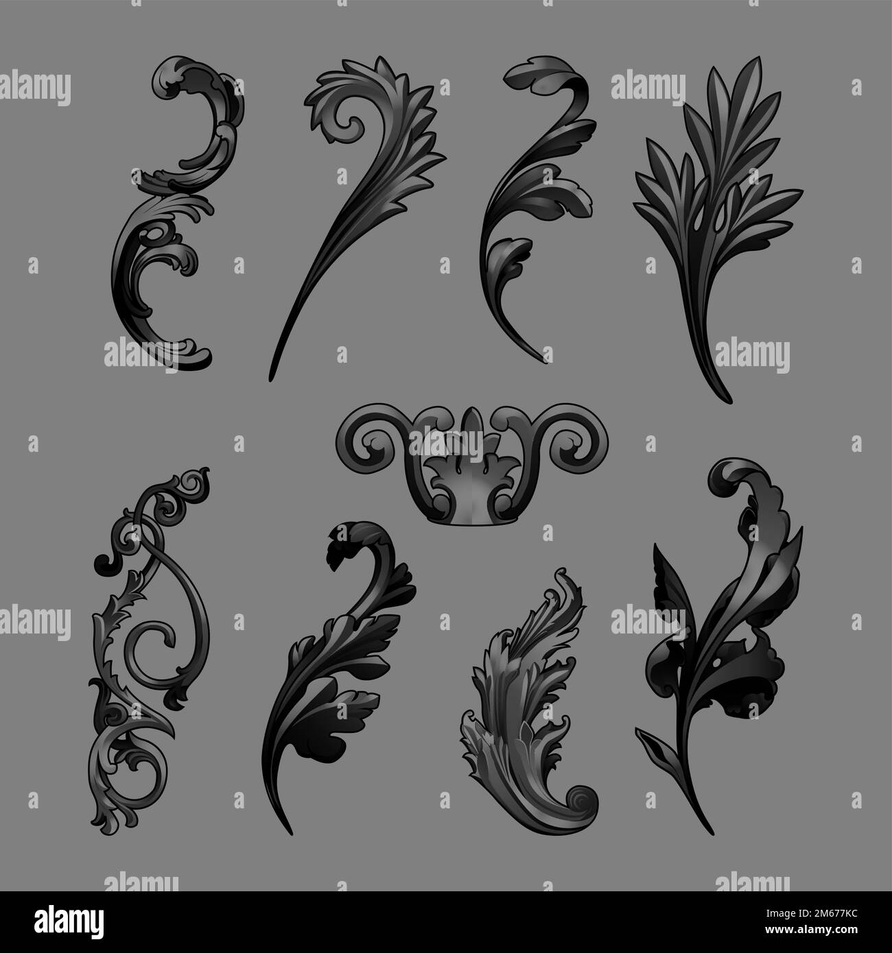 Baroque elements hi-res stock photography and images - Alamy