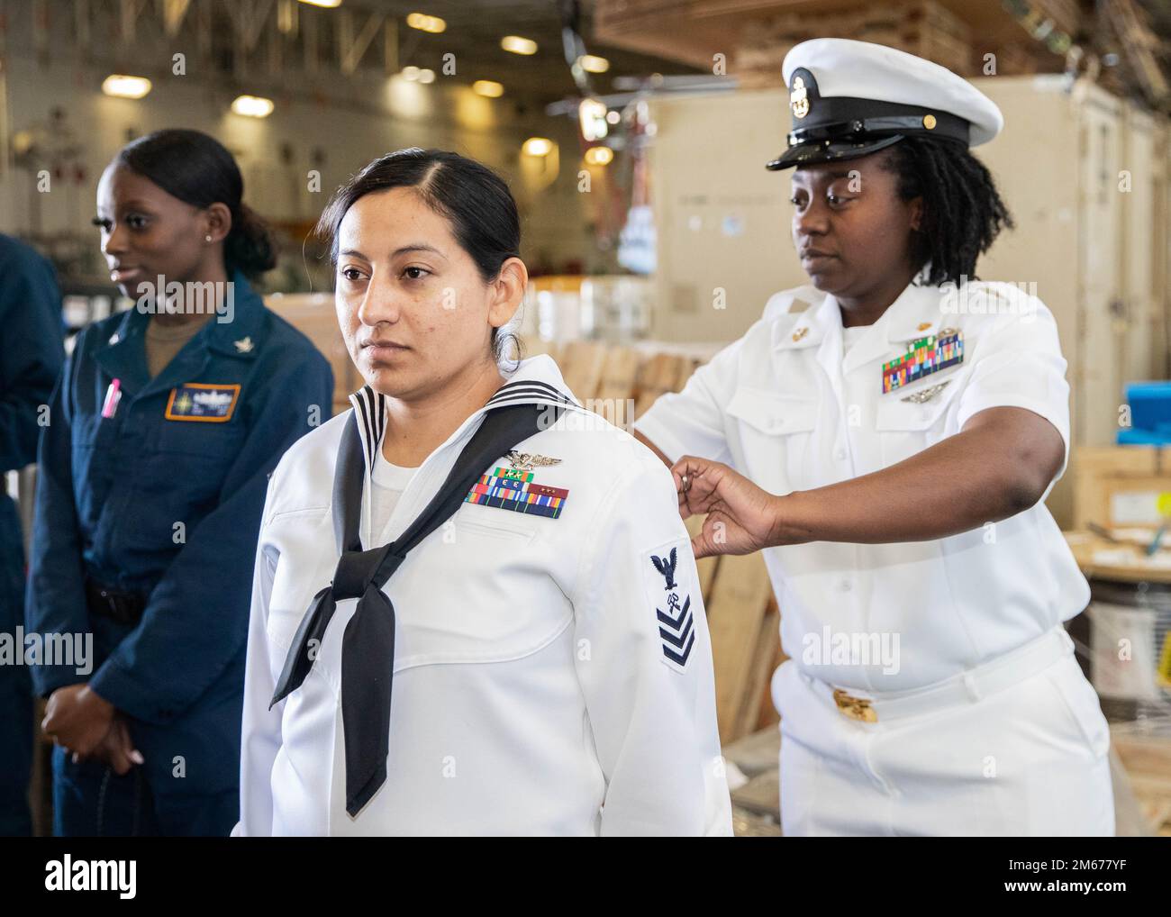 Chief Logistics Specialist Octavia Christian, right, from Bainbridge ...