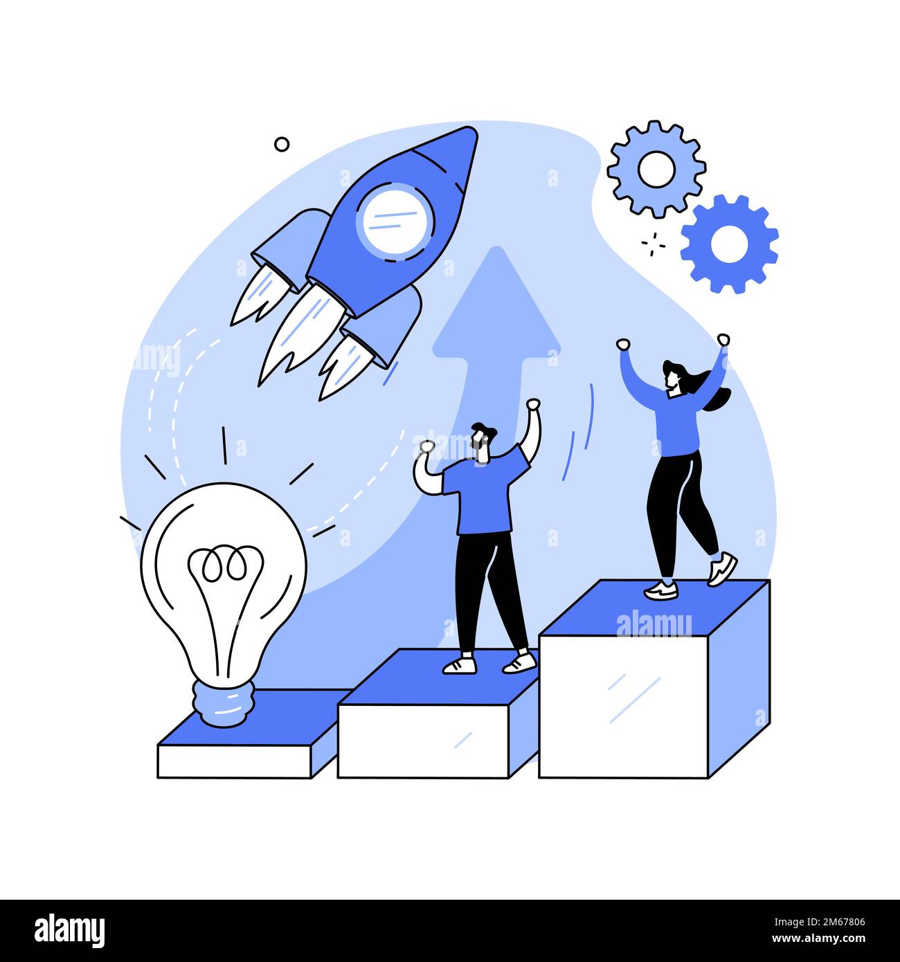Startup accelerator abstract concept vector illustration. Business ...