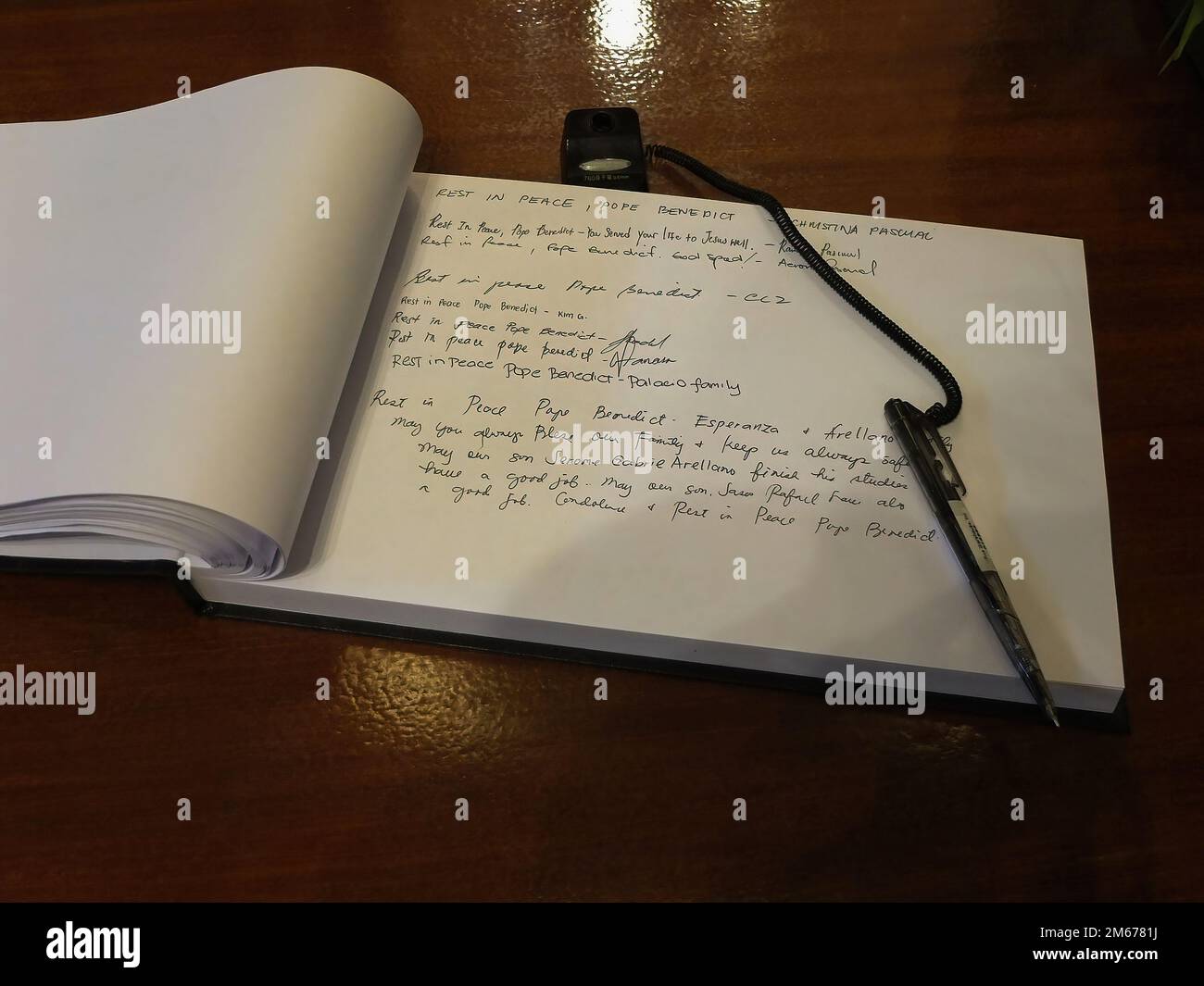 Manila, Philippines. 02nd Jan, 2023. Messages and sympathies are seen ...