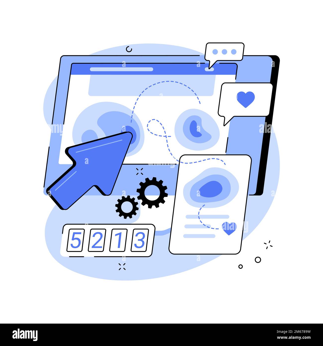 Click Tracking Abstract Concept Vector Illustration Clients Behavior