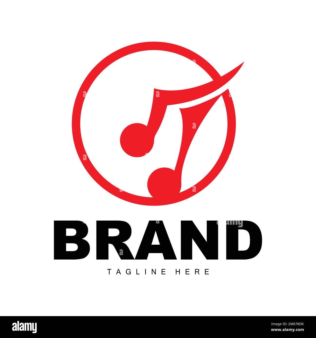 Simple Music Rhythm Logo, Musical Note Song Tone Vector Design Stock ...