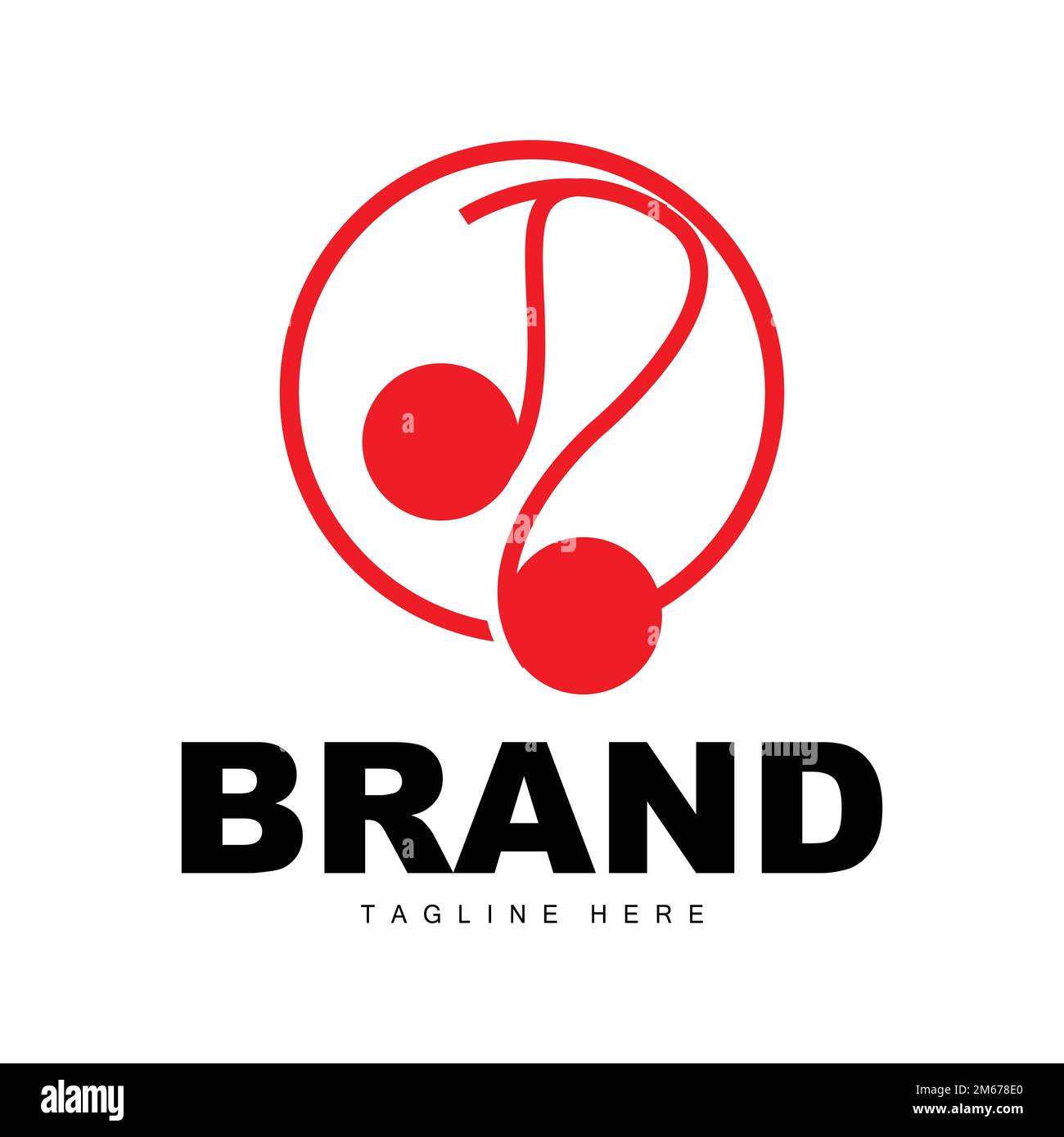 Simple Music Rhythm Logo, Musical Note Song Tone Vector Design Stock ...