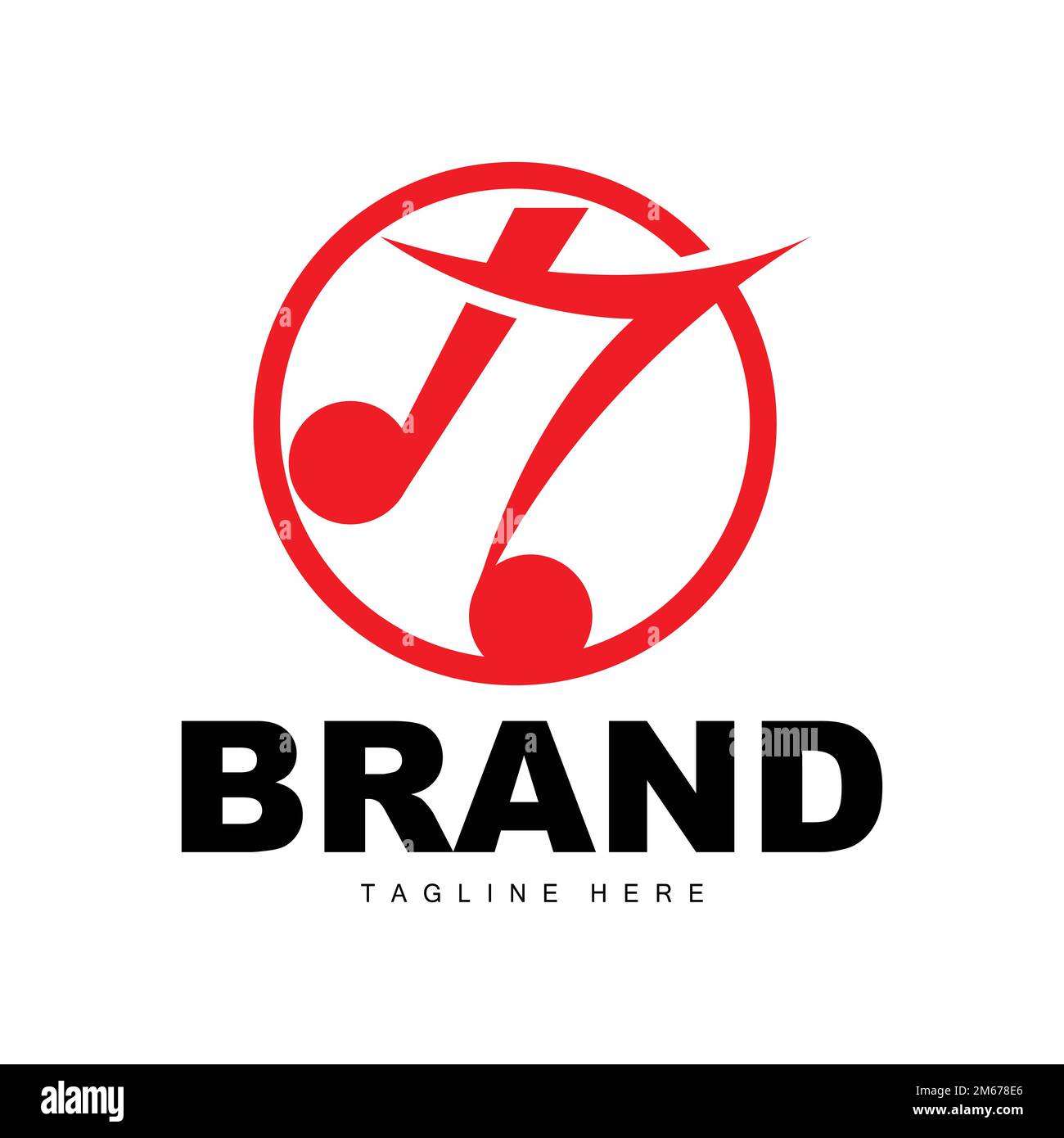 Simple Music Rhythm Logo, Musical Note Song Tone Vector Design Stock ...