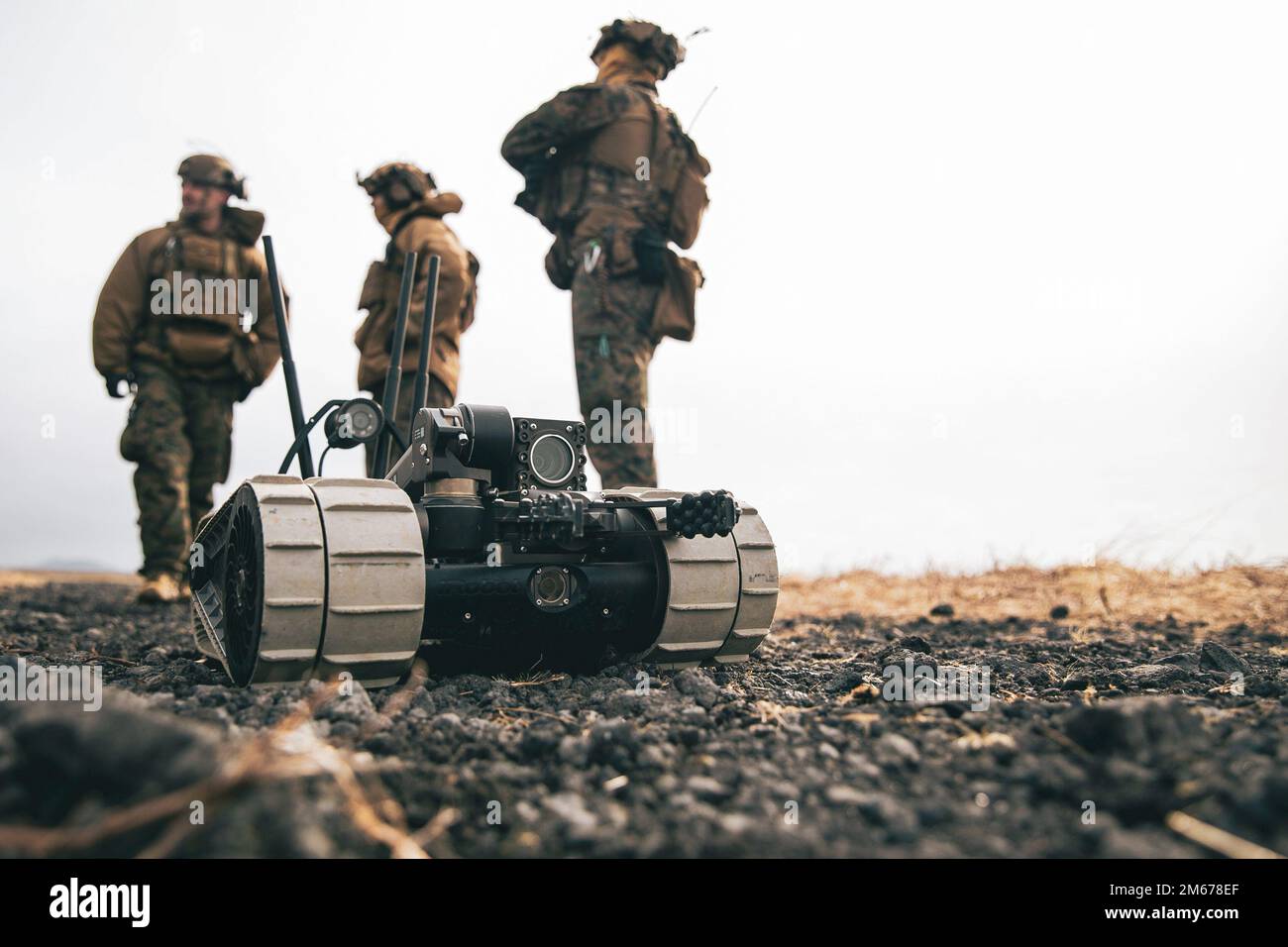 U.S. Marine Corps Explosive Ordnance Disposal Technicians, assigned to ...