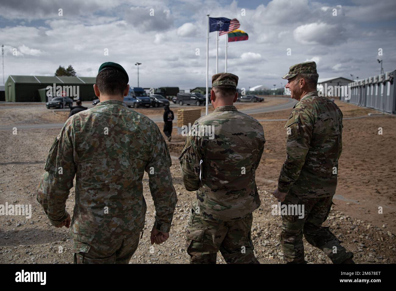 The U.S. Army Chief of Staff Gen. James C. McConville, right, U.S. Army ...