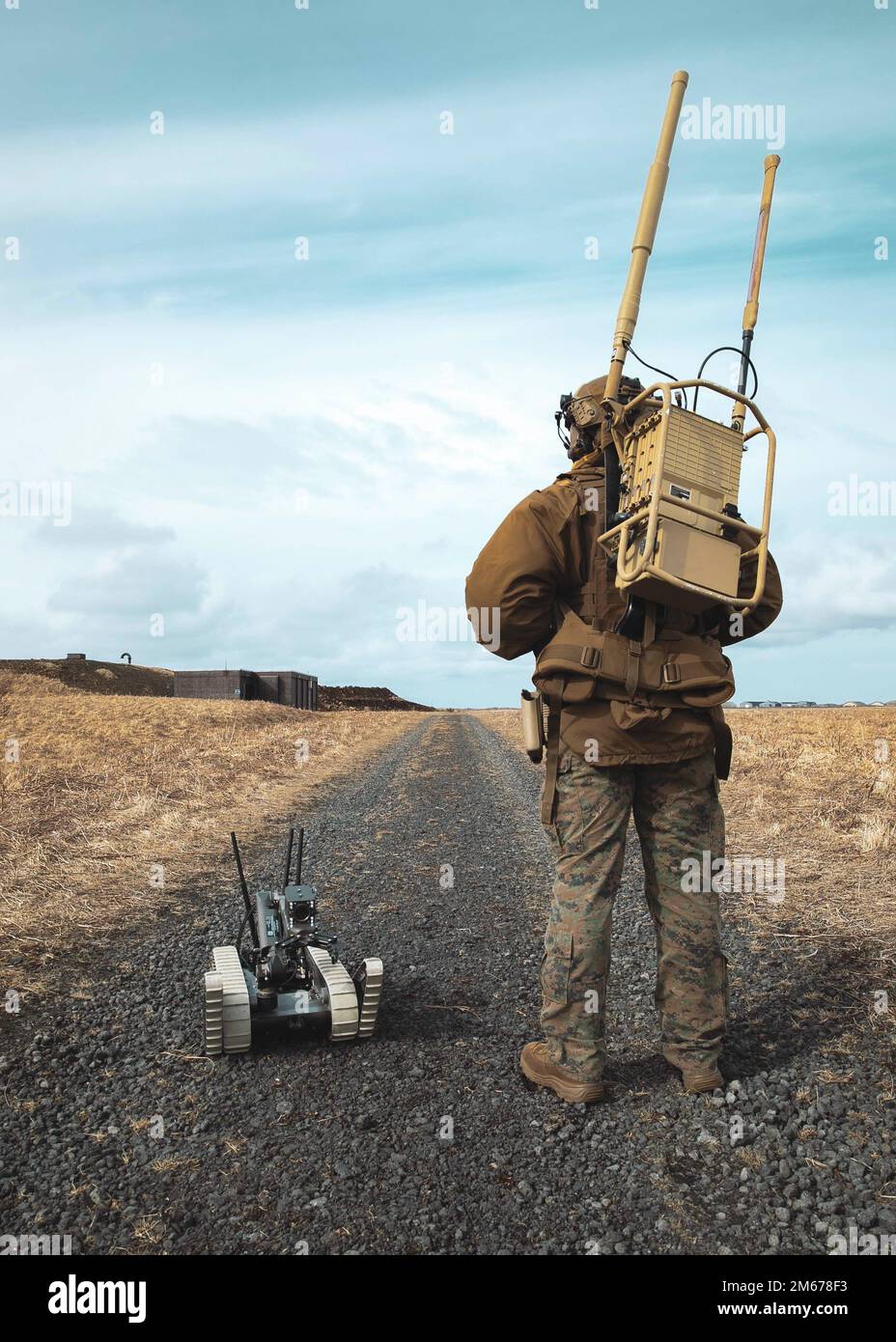 A U.S. Marine Corps Explosive Ordnance Disposal Technician, assigned to ...