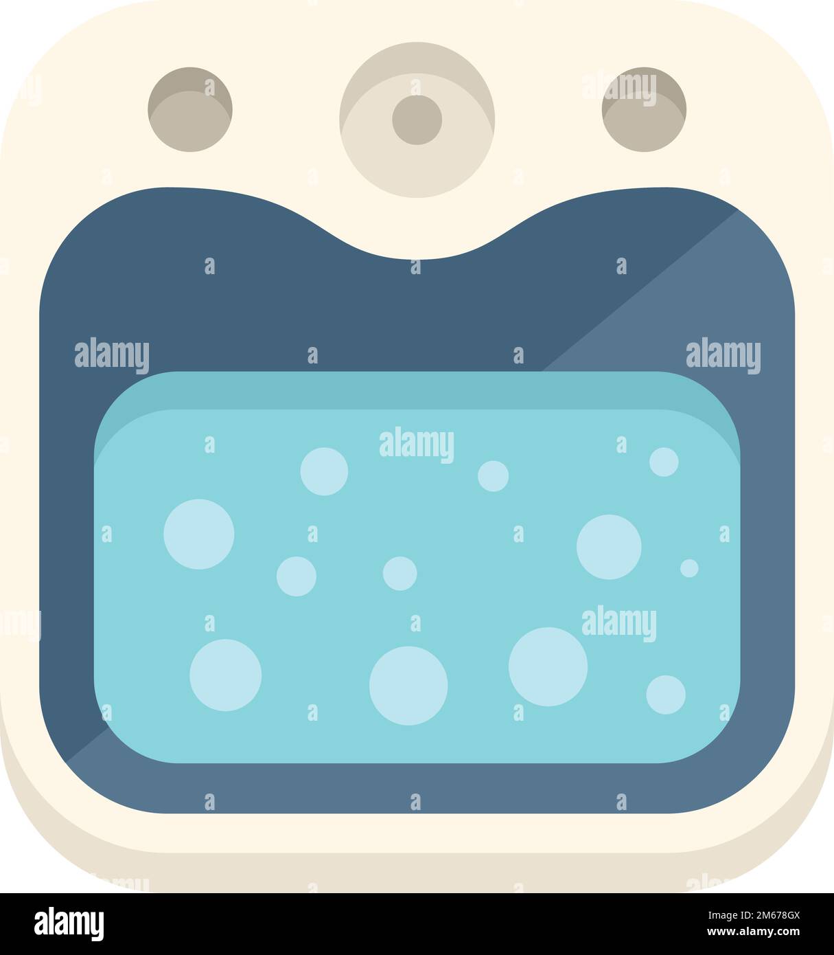 Bubble foot bath icon flat vector. Feet spa. Water massage isolated ...