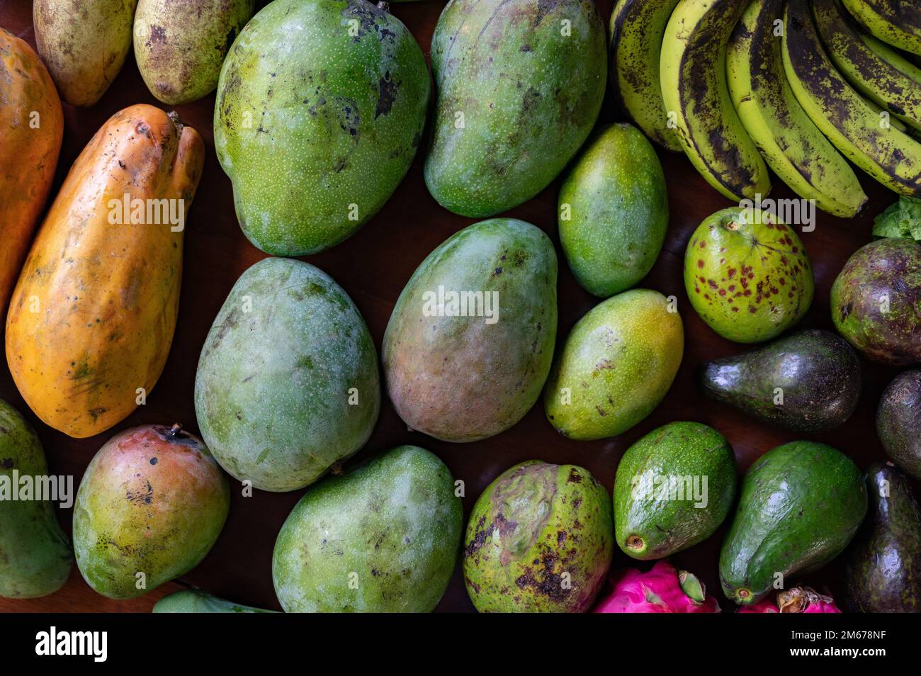 Set of Balinese fruits and vegetables . Flat lay Stock Photo - Alamy