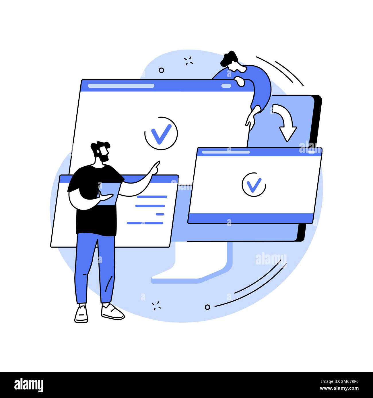 Cross-browser compatibility abstract concept vector illustration. Multi ... Cross-browser compatibility abstract concept vector illustration. Multi ...