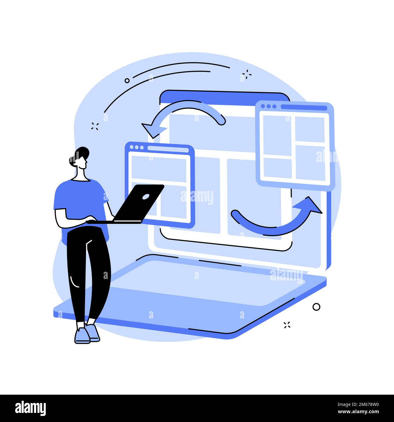 Microsites abstract concept vector illustration. Corporate website, web ...