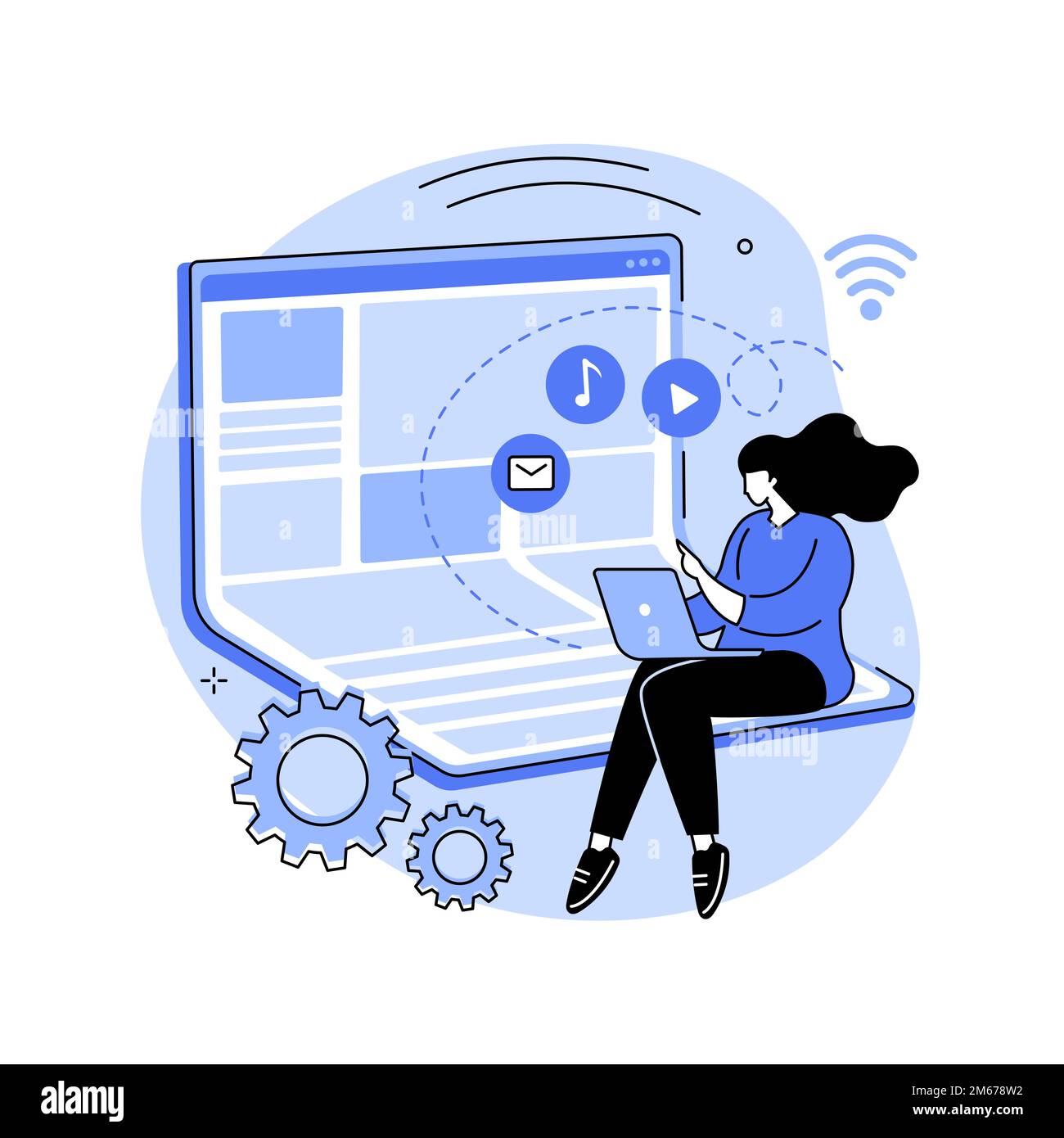 Flexible display Stock Vector Images - Alamy