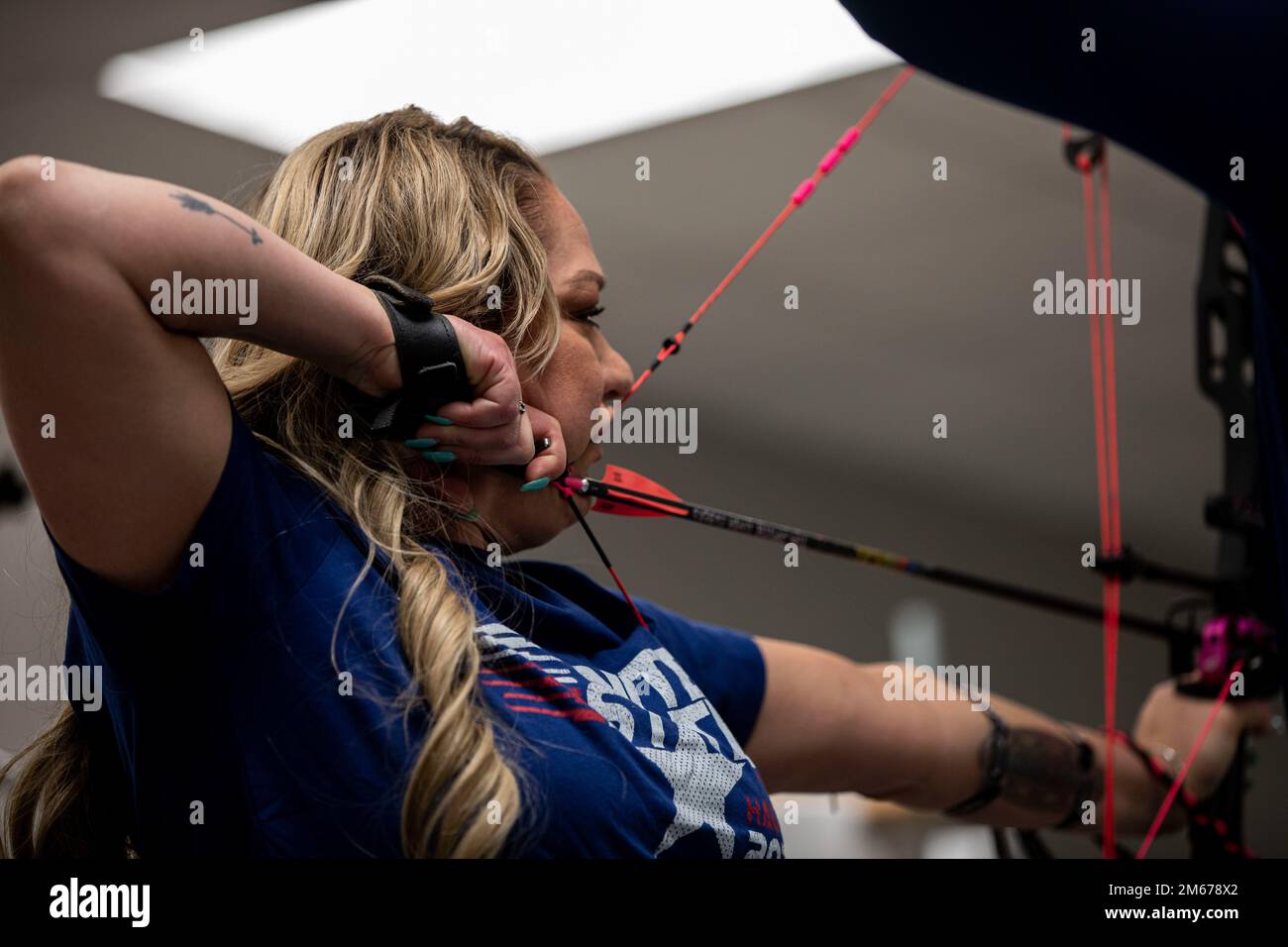 Retired U.S. Army Spc. Michelle, Sanchez, Team U.S., prepares to compete in the 2022 Invictus ...