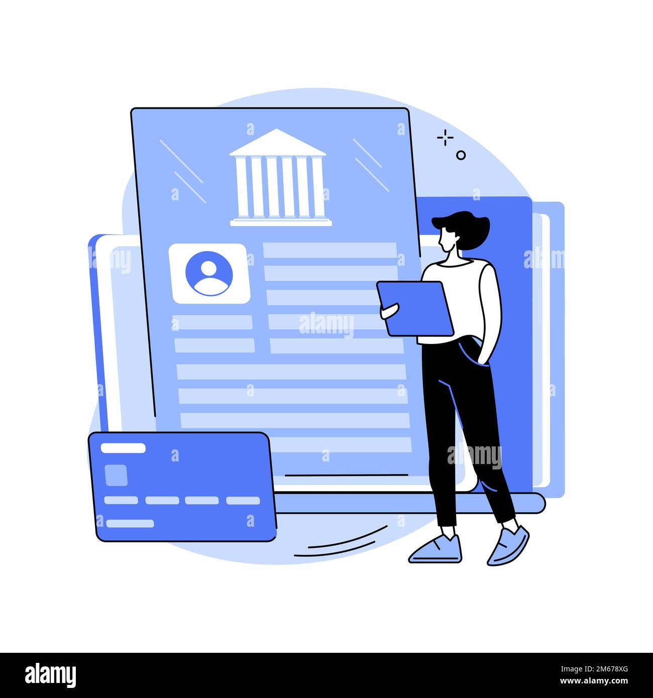 Collecting payment Stock Vector Images - Alamy