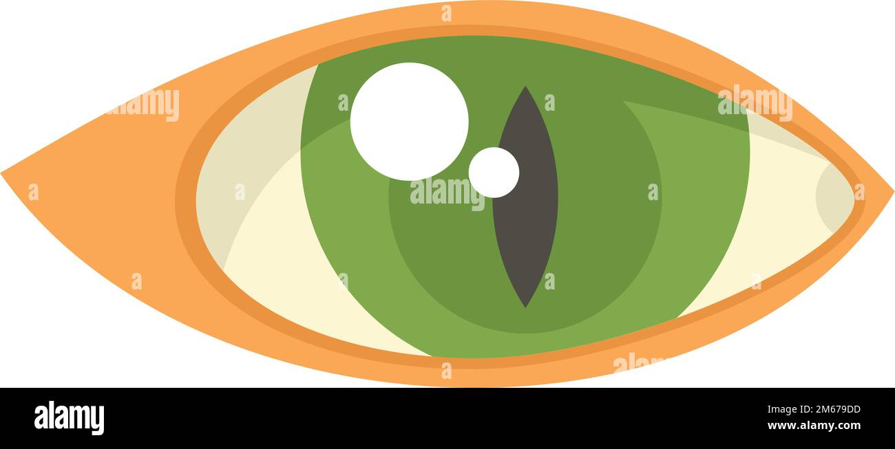 Eye sight icon flat vector. Look view. Vision shape isolated Stock ...