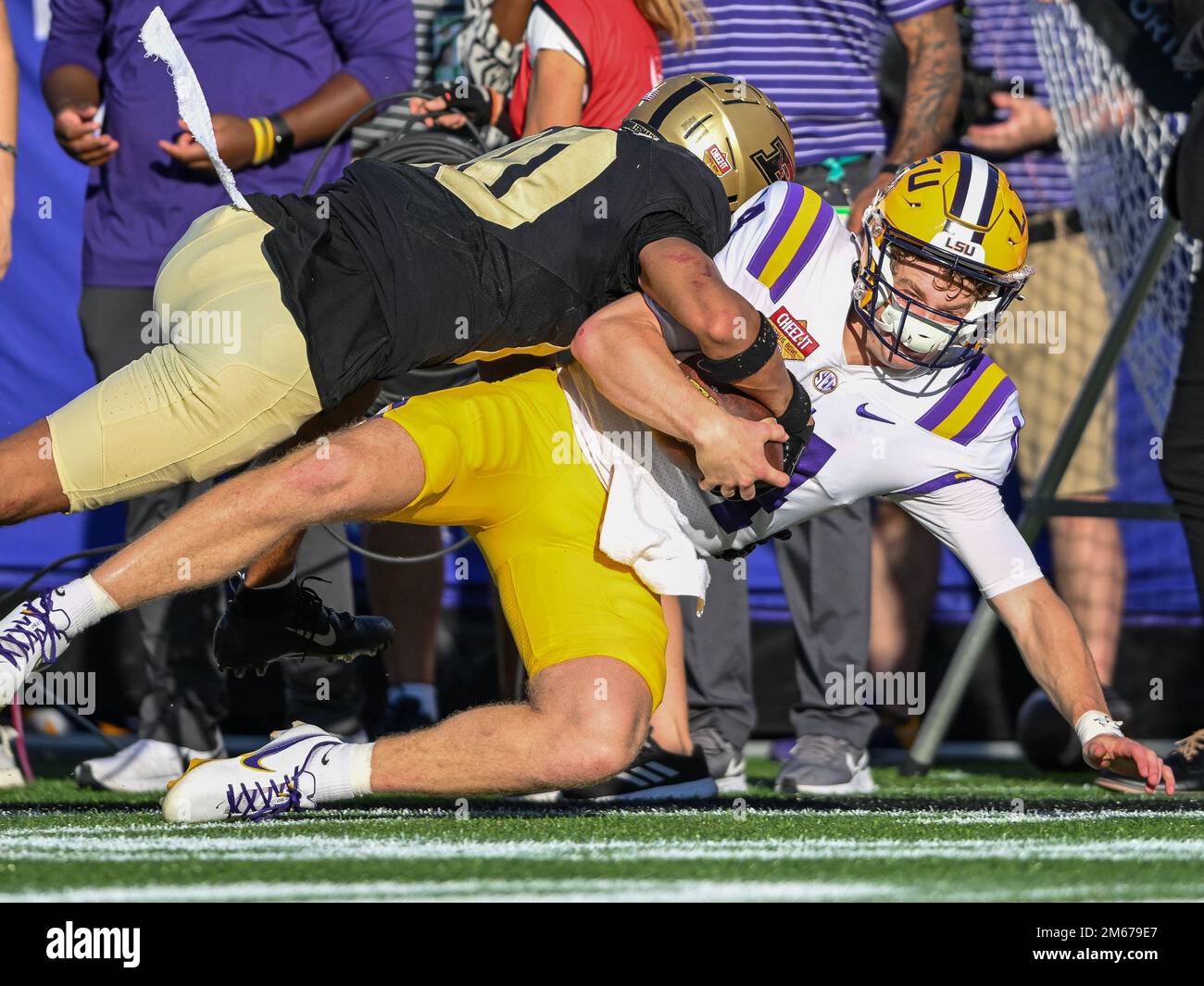 Orlando, Florida, USA. January 2, 2023: LSU Tigers quarterback Walker ...