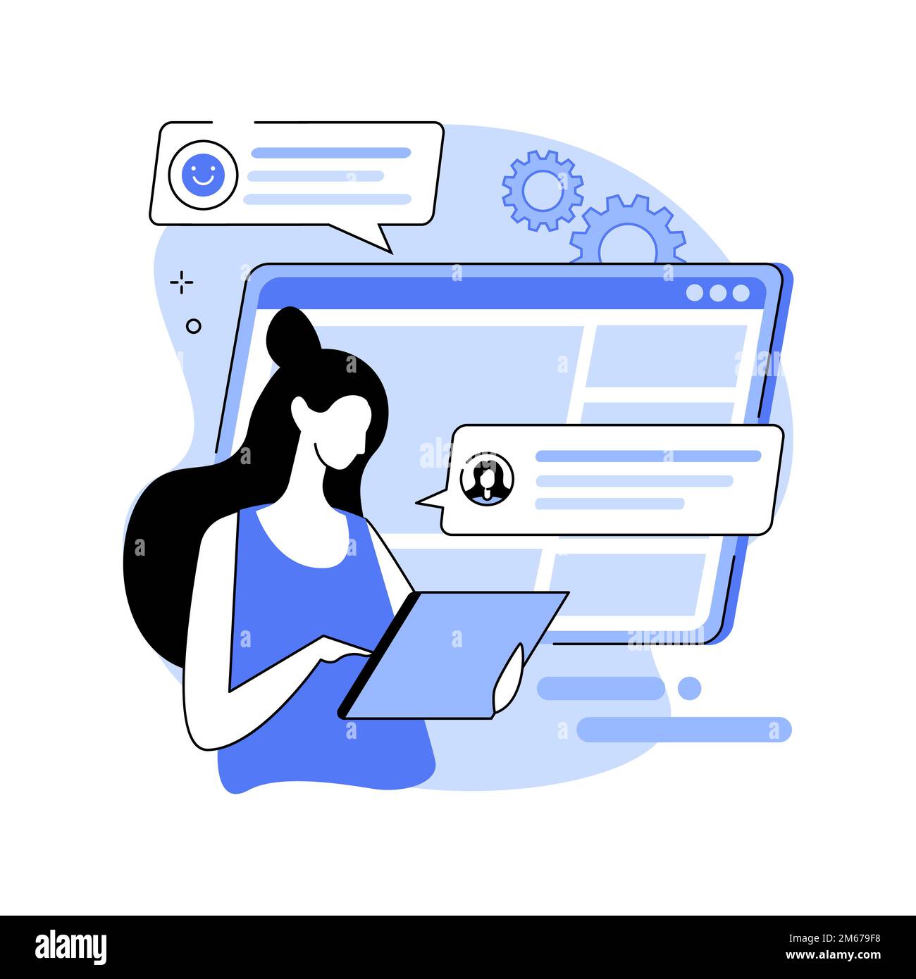 Personification abstract concept vector illustration. Personification ...