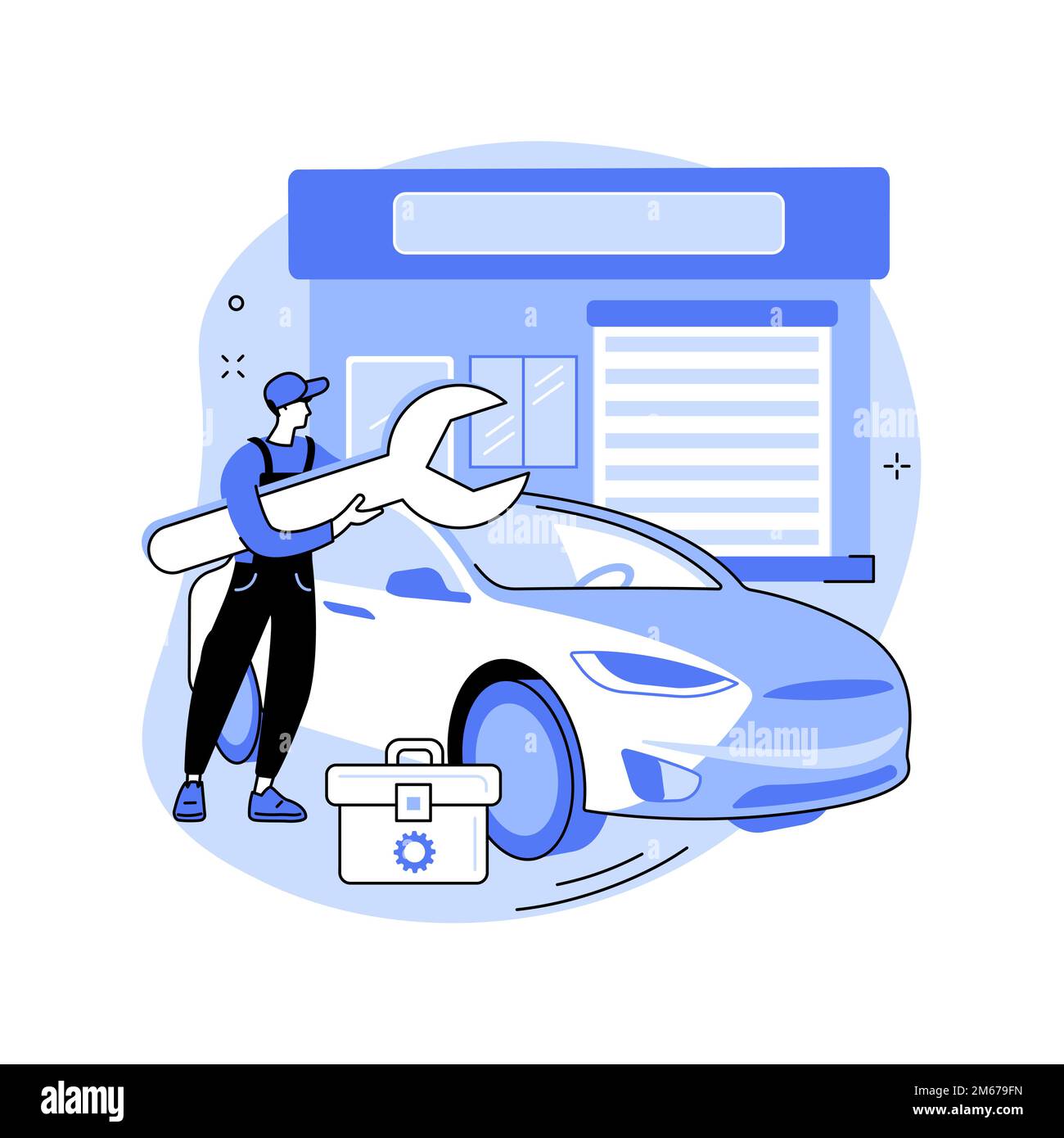 Car maintenance metaphor Stock Vector Images - Alamy