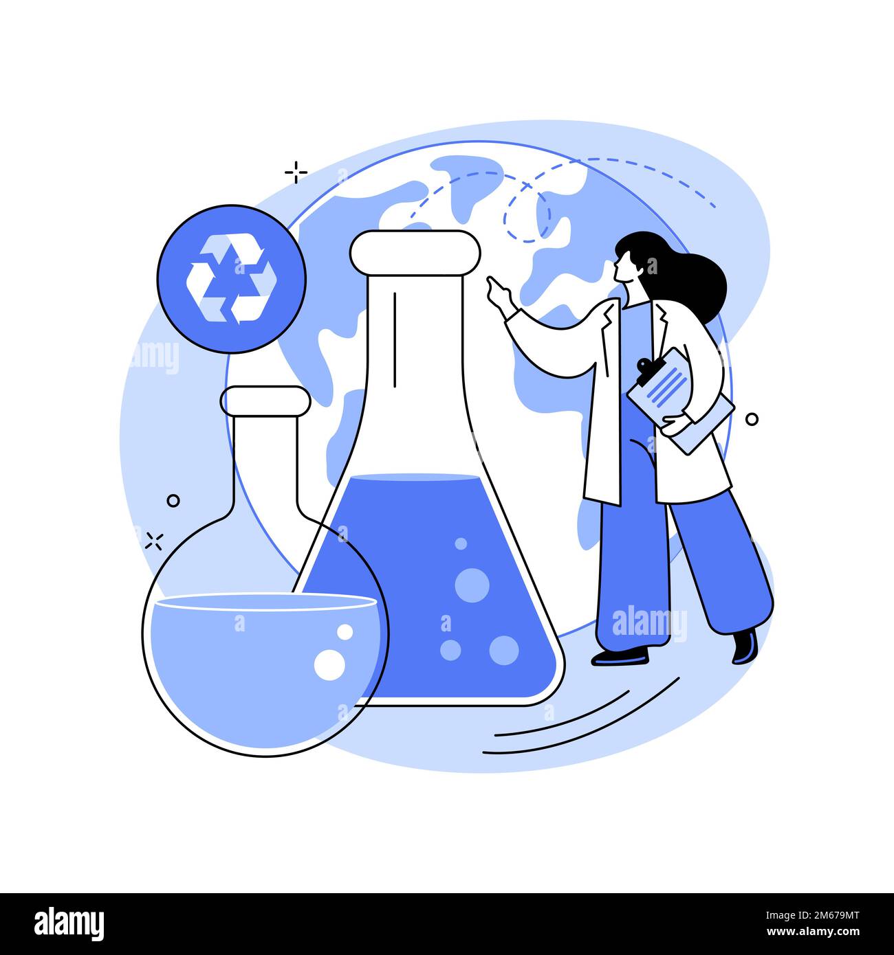 Chemical recycling abstract concept vector illustration. Hazardous ...
