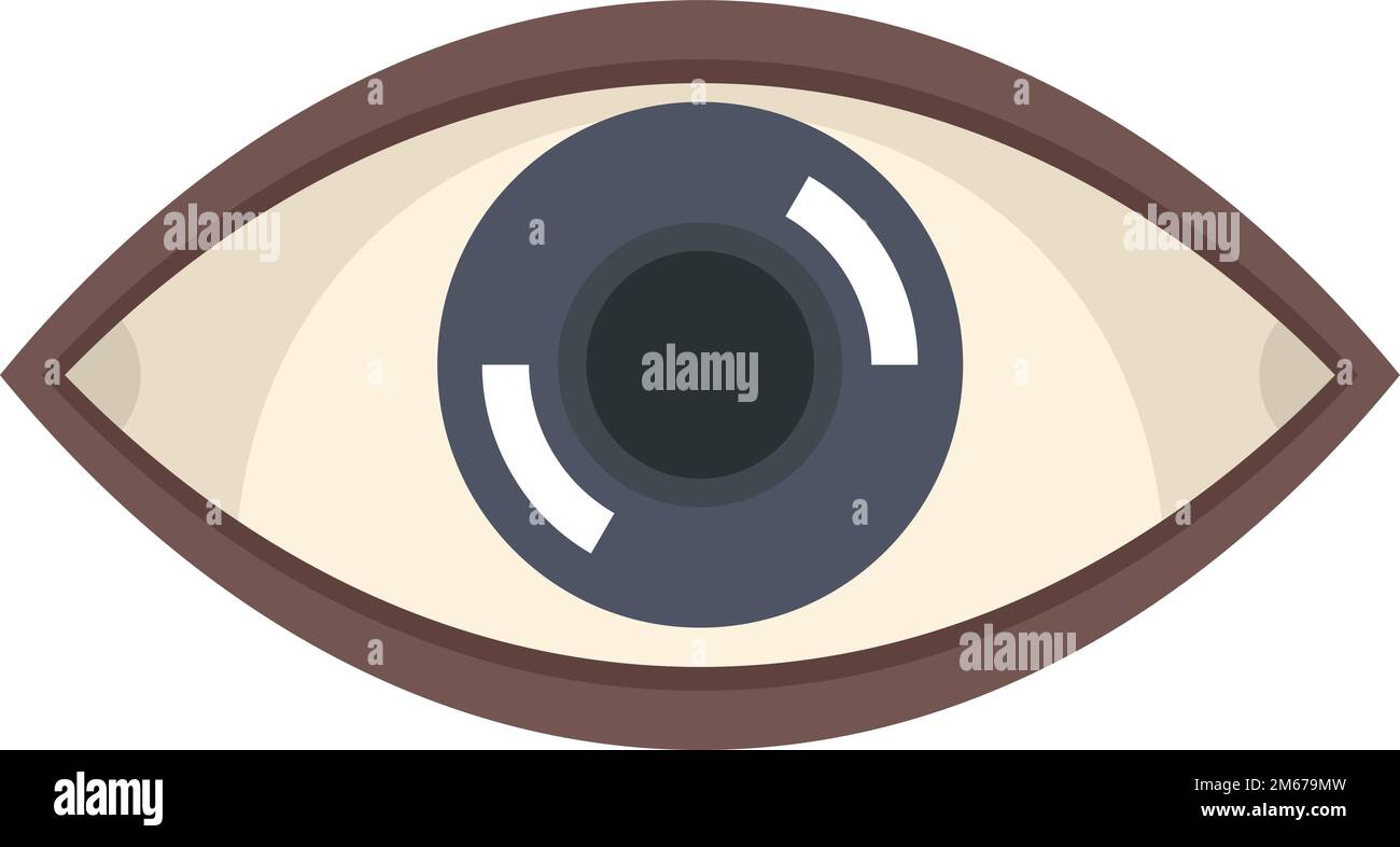 Eyeball icon flat vector. View eye. Look vision isolated Stock Vector ...